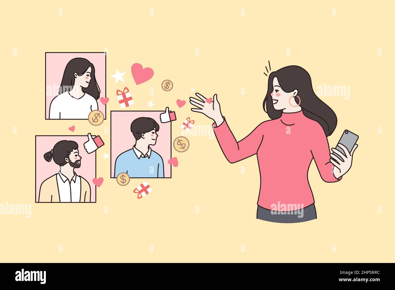 Mobile blogger Stock Vector Images - Alamy