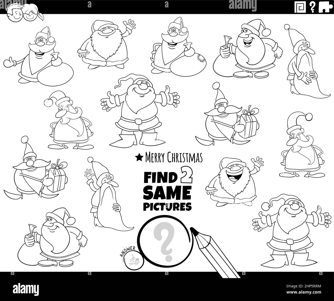 Black white find two Stock Vector Images - Alamy