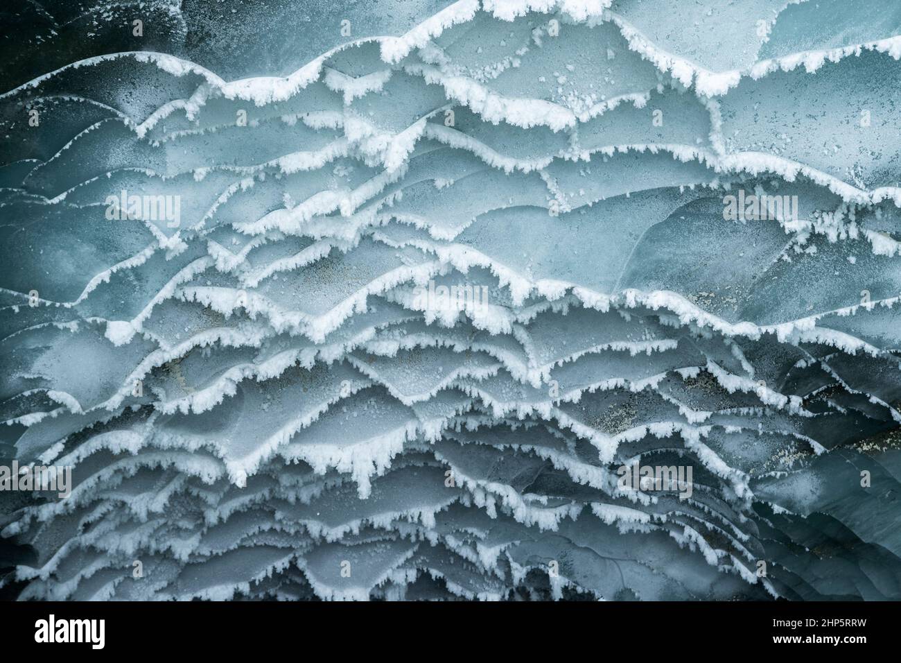 Ice Cave; Castner Glacier., Alaska; Ice formations Stock Photo - Alamy