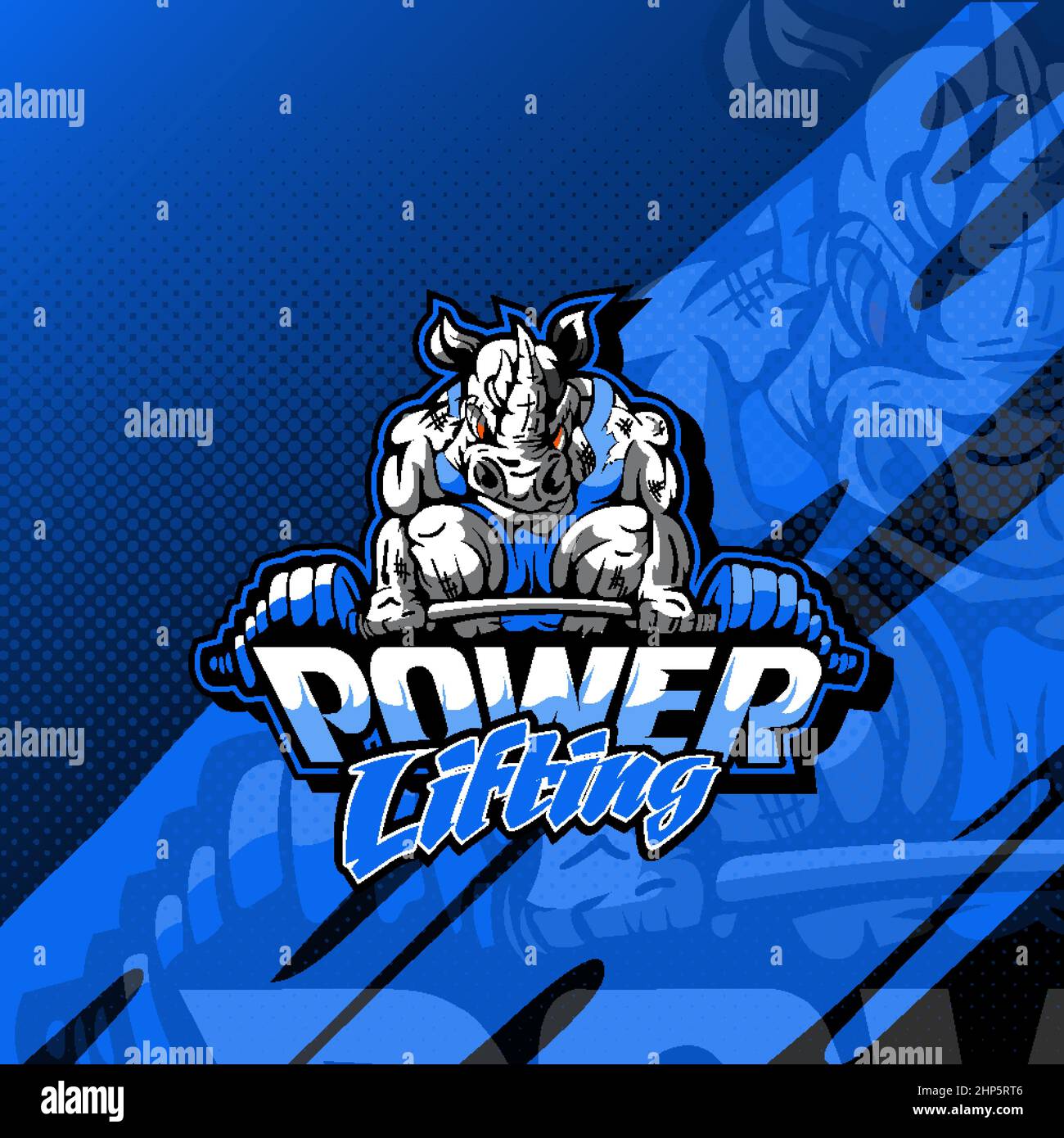 Power lifting logo for esport, sport, or game team mascot Stock Vector ...