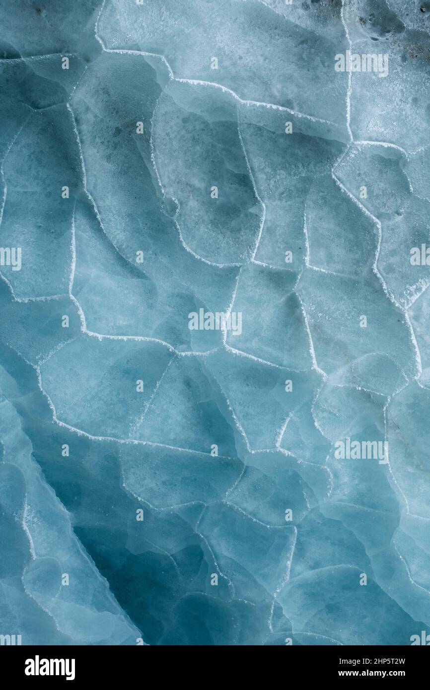 Ice Cave; Castner Glacier., Alaska; Ice formations Stock Photo - Alamy