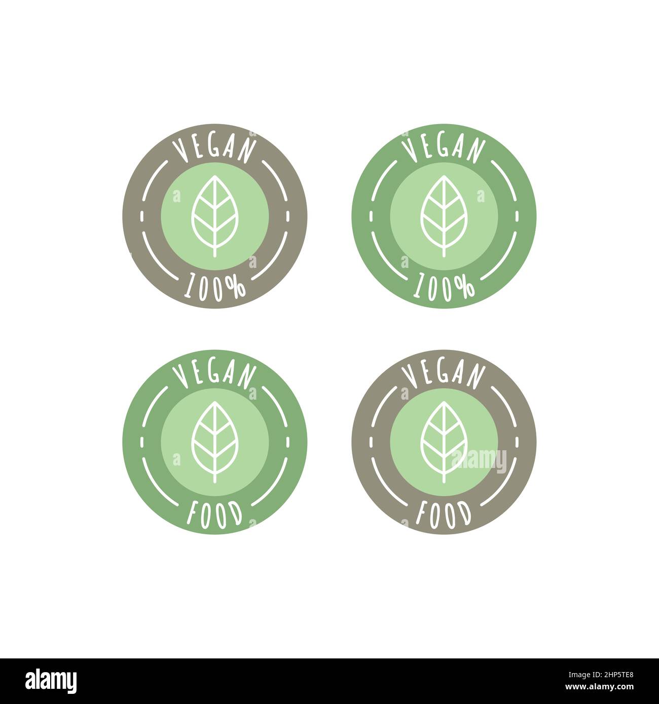Vegan food and products vector label icon set Stock Vector Image & Art ...