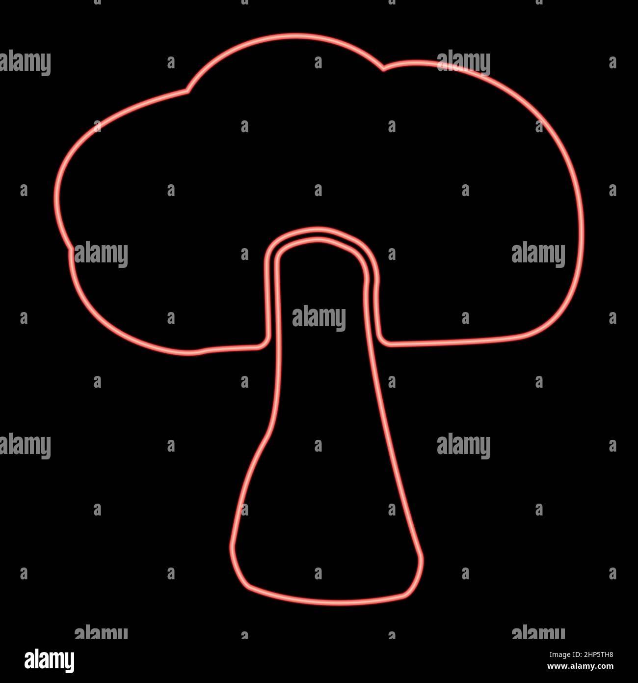 Neon explosion red color vector illustration flat style image Stock ...