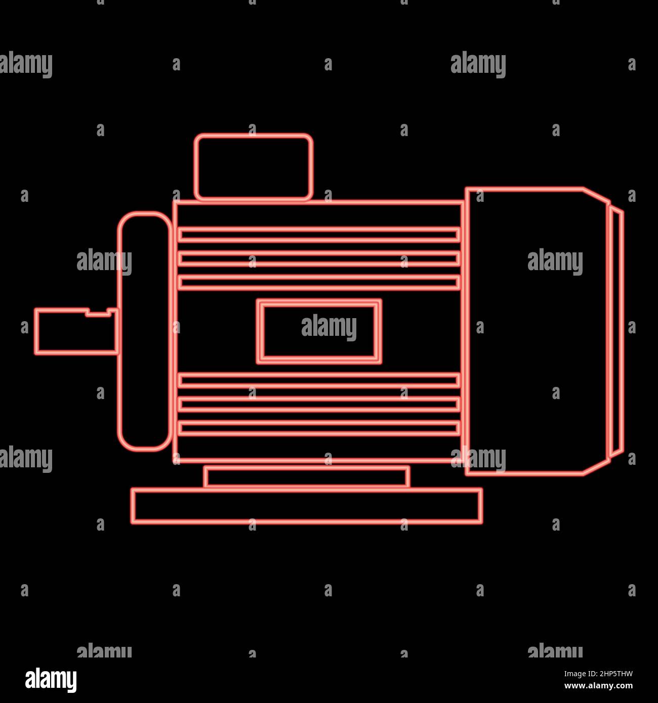 Industrial red electric motor isolated Stock Vector Images - Alamy