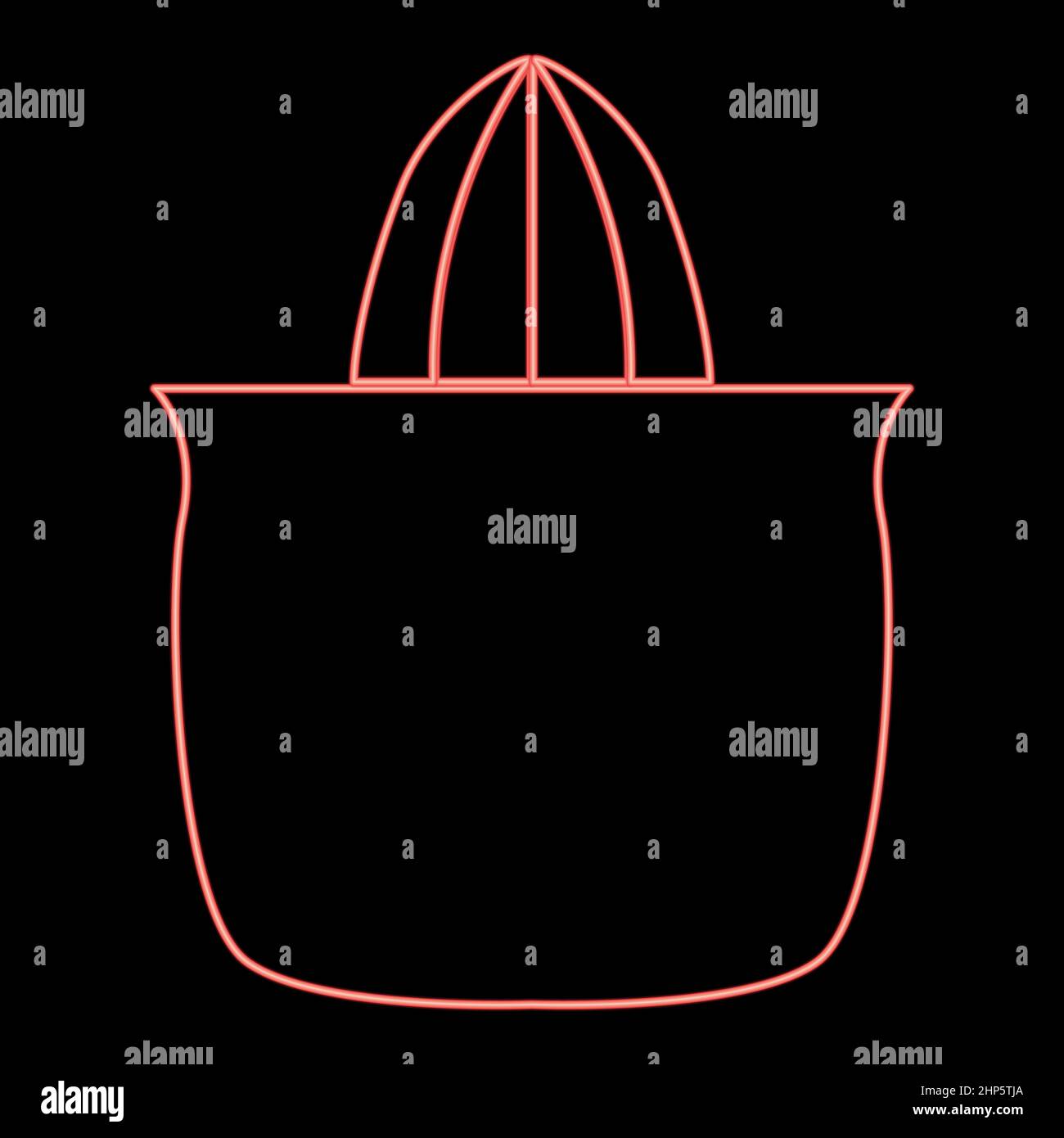 Neon juicer squeezer red color vector illustration flat style image ...