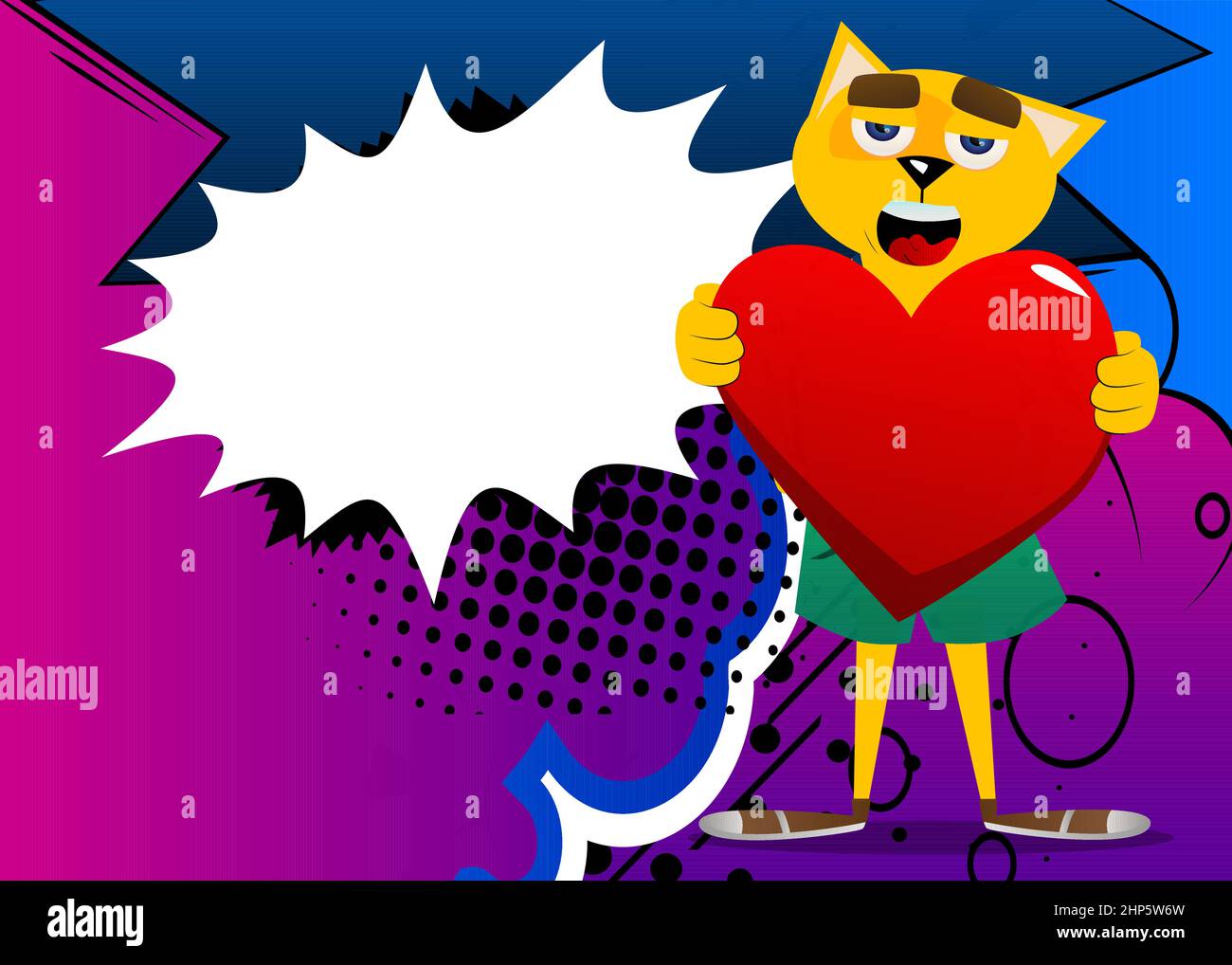 Giant yellow cat Stock Vector Images - Alamy