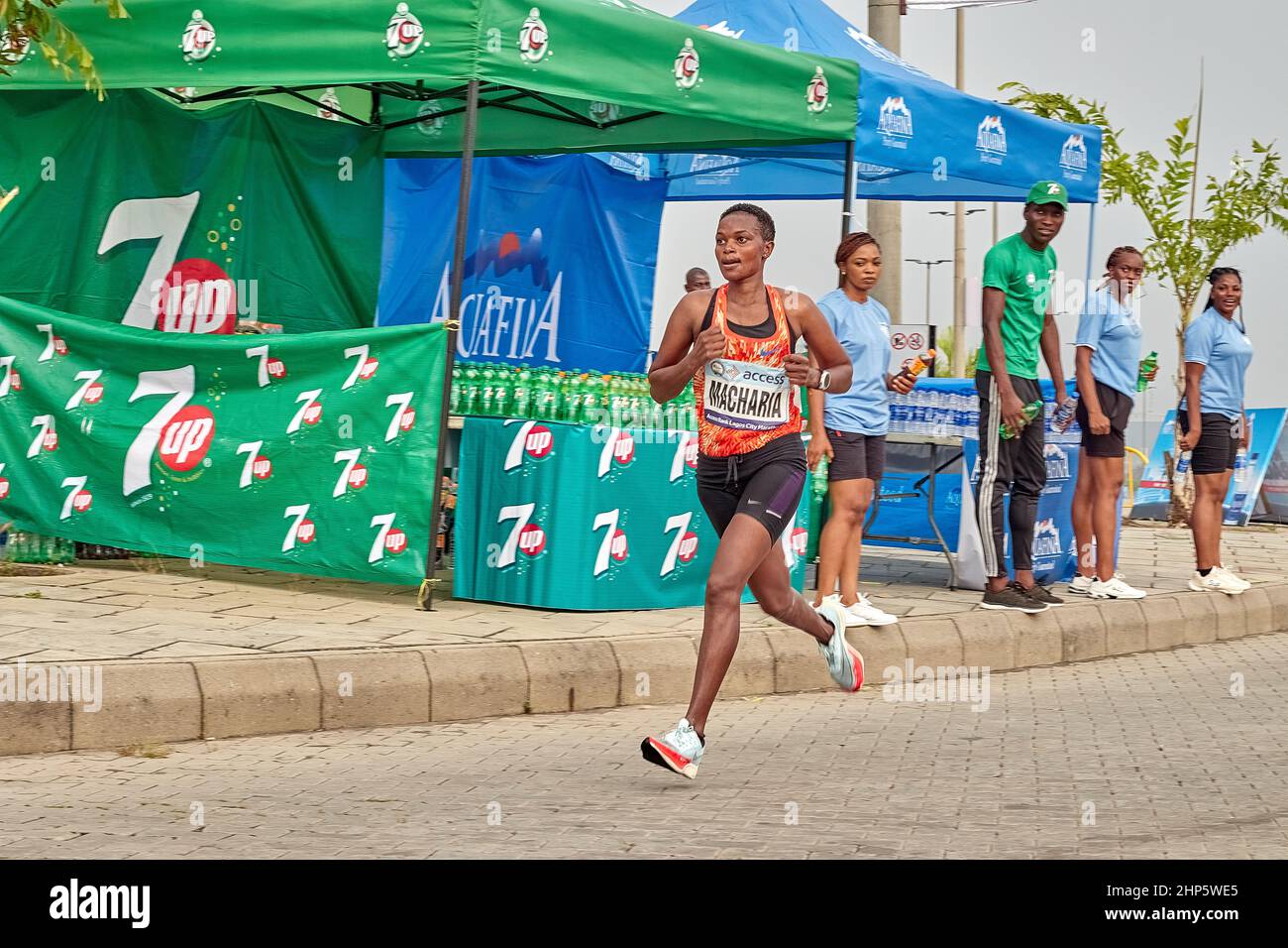 Athletes compete in the Access Bank Lagos City Marathon, a 42km Silver ...