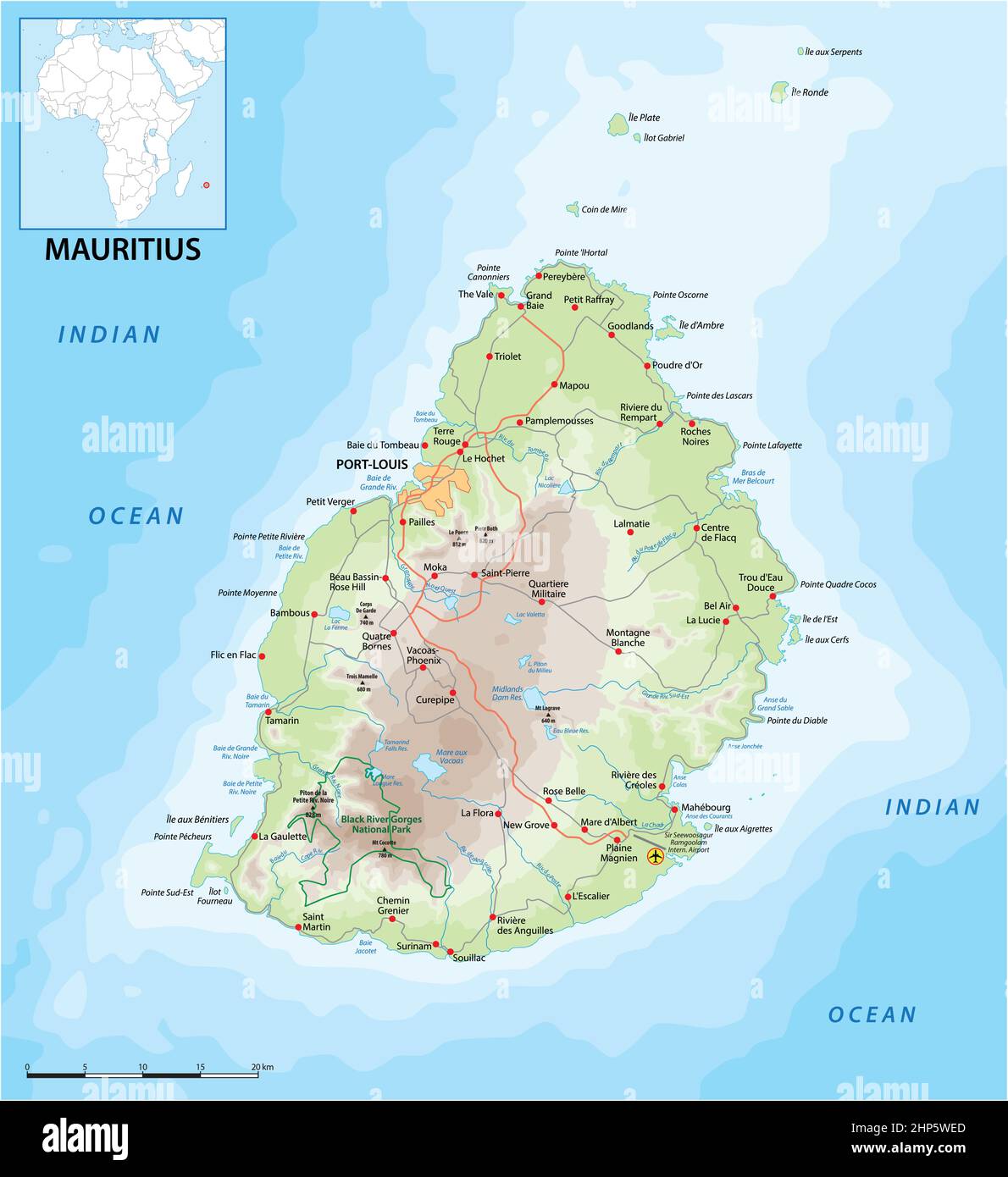 Mauritius Island Location Map
