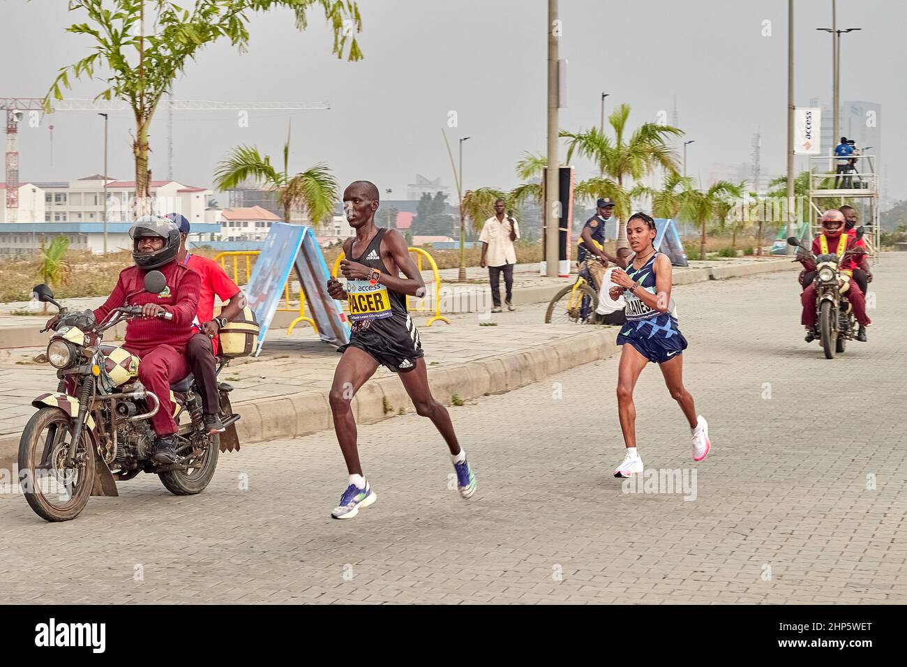 Athletes compete in the Access Bank Lagos City Marathon, a 42km Silver ...