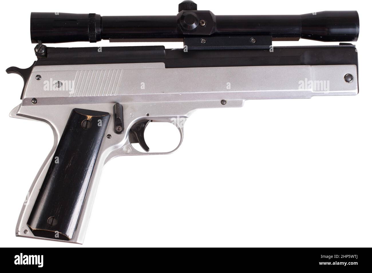 Sport air gun with optic scope on white background Stock Photo - Alamy