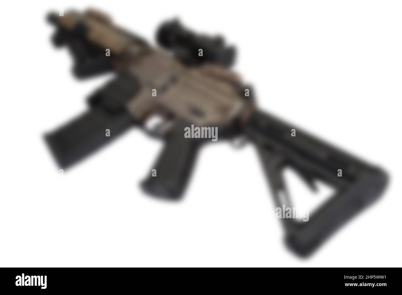 The variocolored blurred image special forces rifle Stock Photo - Alamy