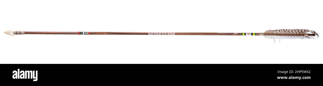 Traditional target american indians arrow with arrowhead made of bone ...