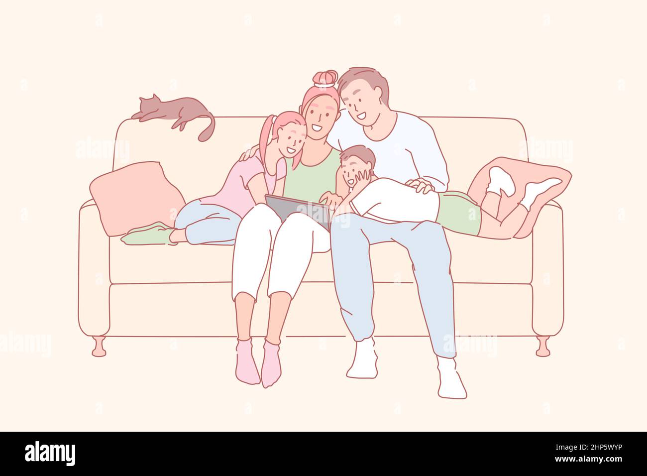 Childhood bonding Stock Vector Images - Alamy