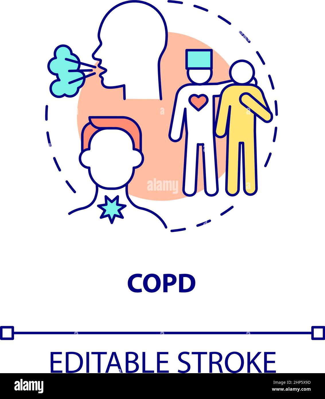 COPD concept icon Stock Vector Image & Art - Alamy