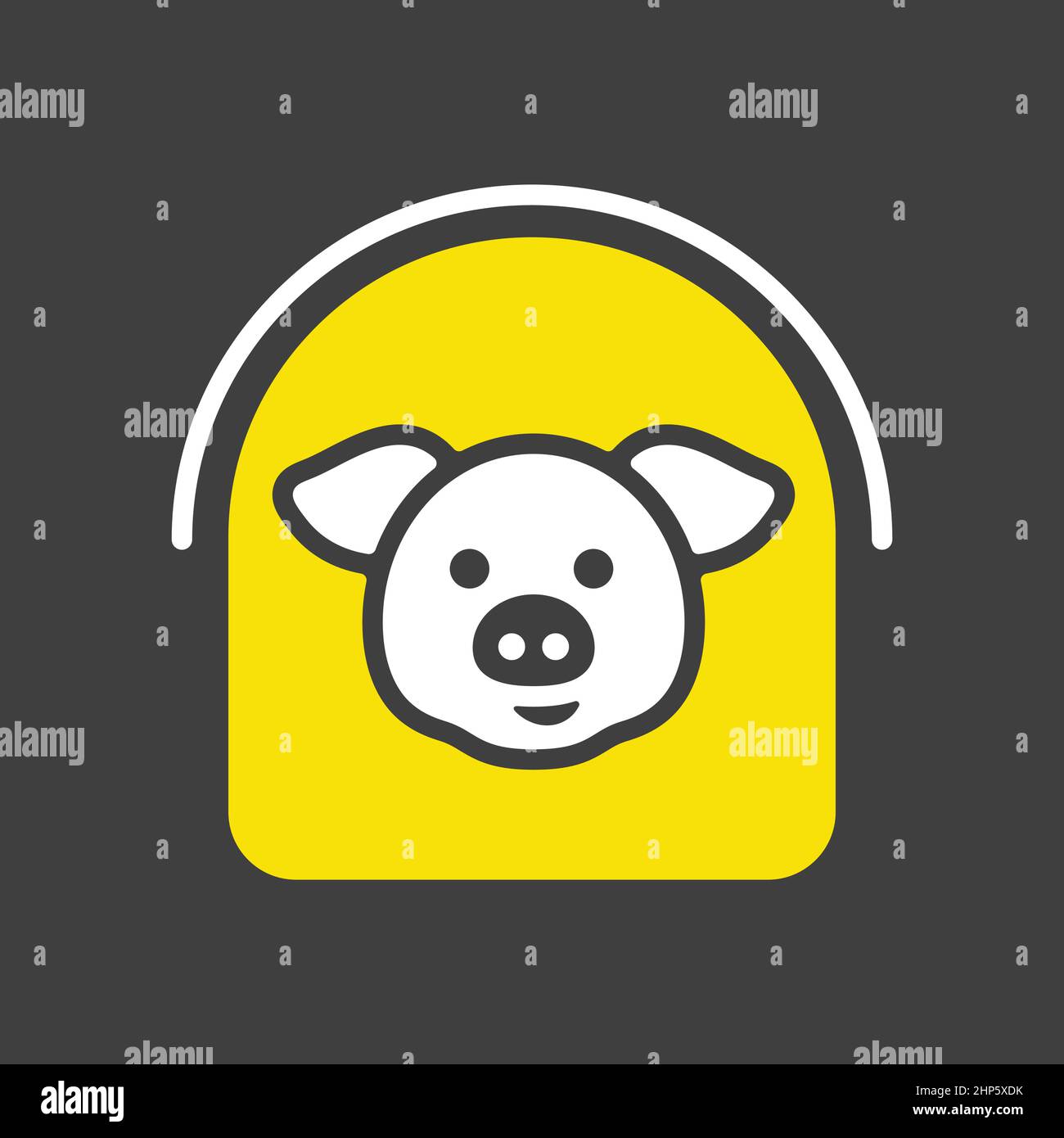 Pigsty vector flat glyph icon. Farm animal sign Stock Vector Image ...