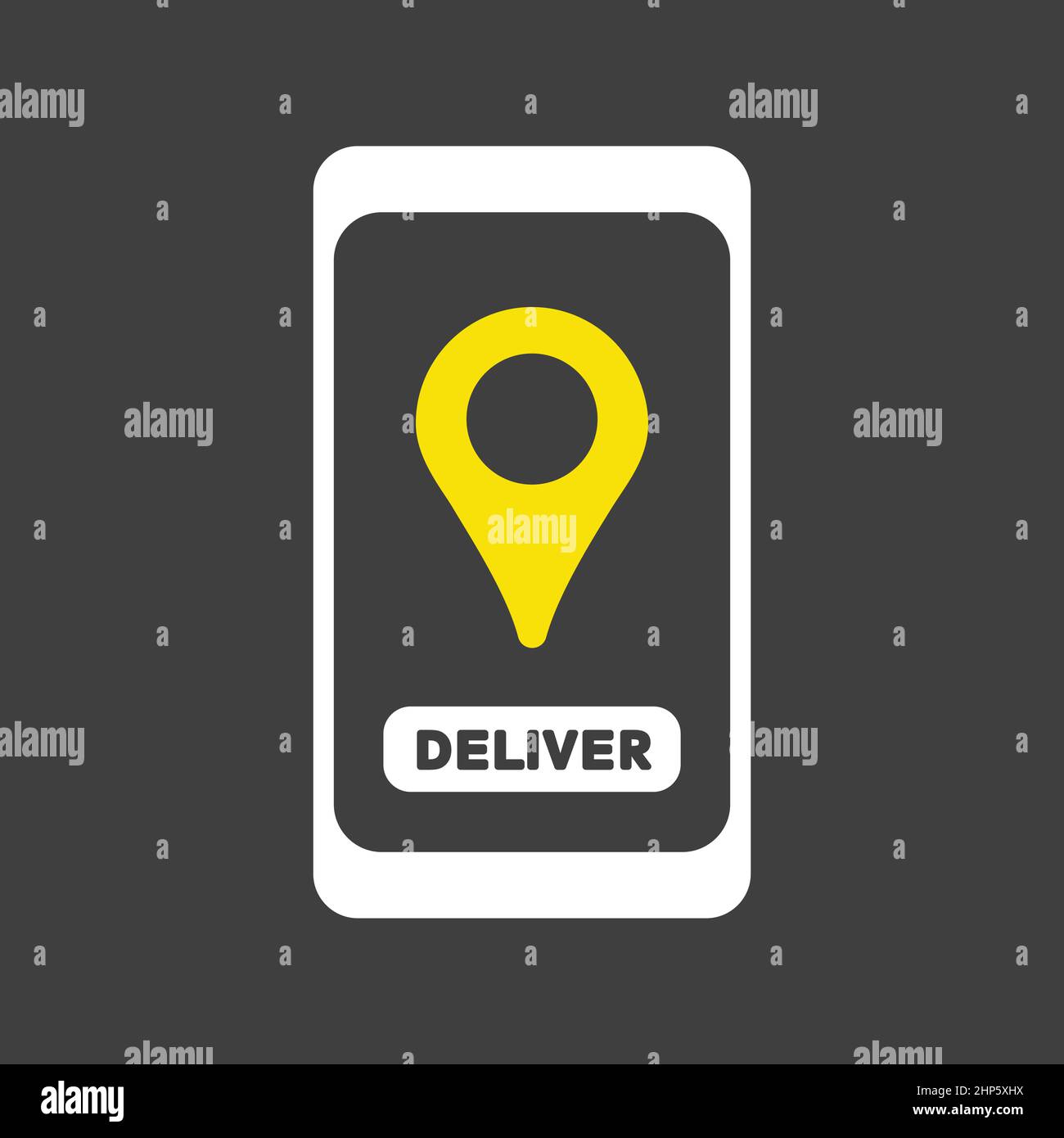 Black map pointer fast food hi-res stock photography and images - Alamy