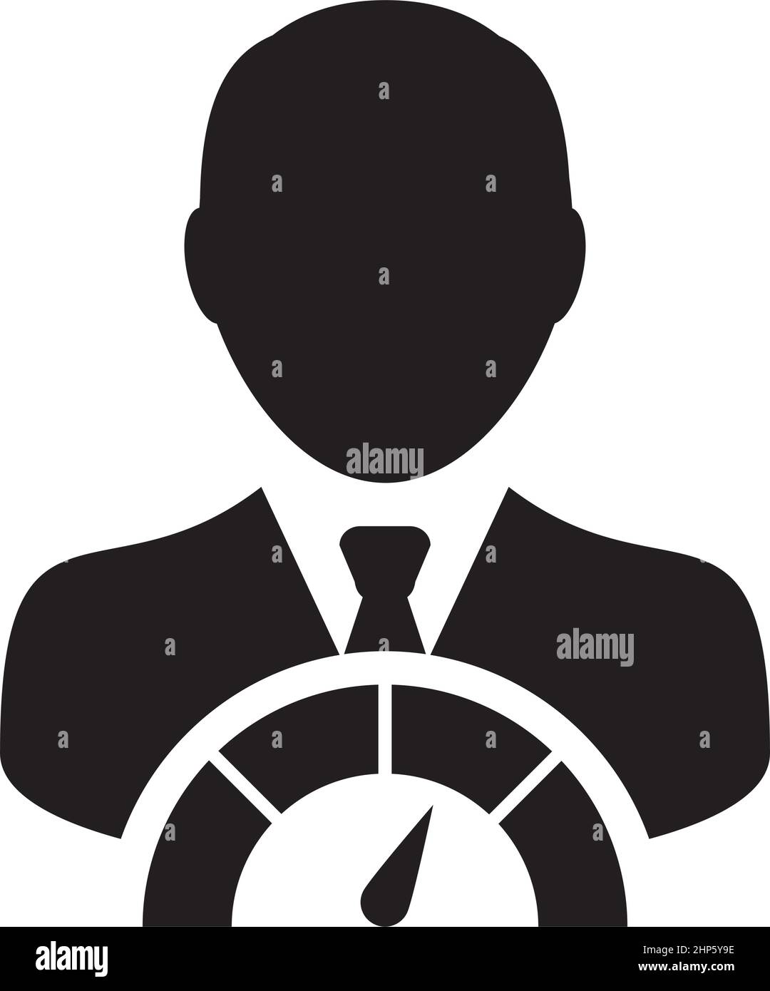 Social credit system icon score meter vector male user person profile ...