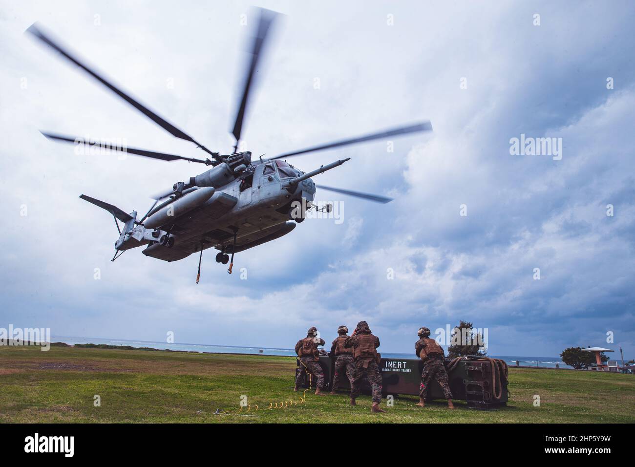 U.S. Marines with Combat Logistic Regiment (CLR) 3 prepare an MM-104 ...