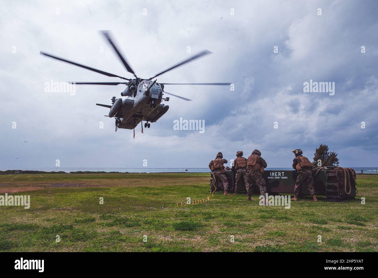 U.S. Marines with Combat Logistic Regiment (CLR) 3 prepare an MM-104 ...