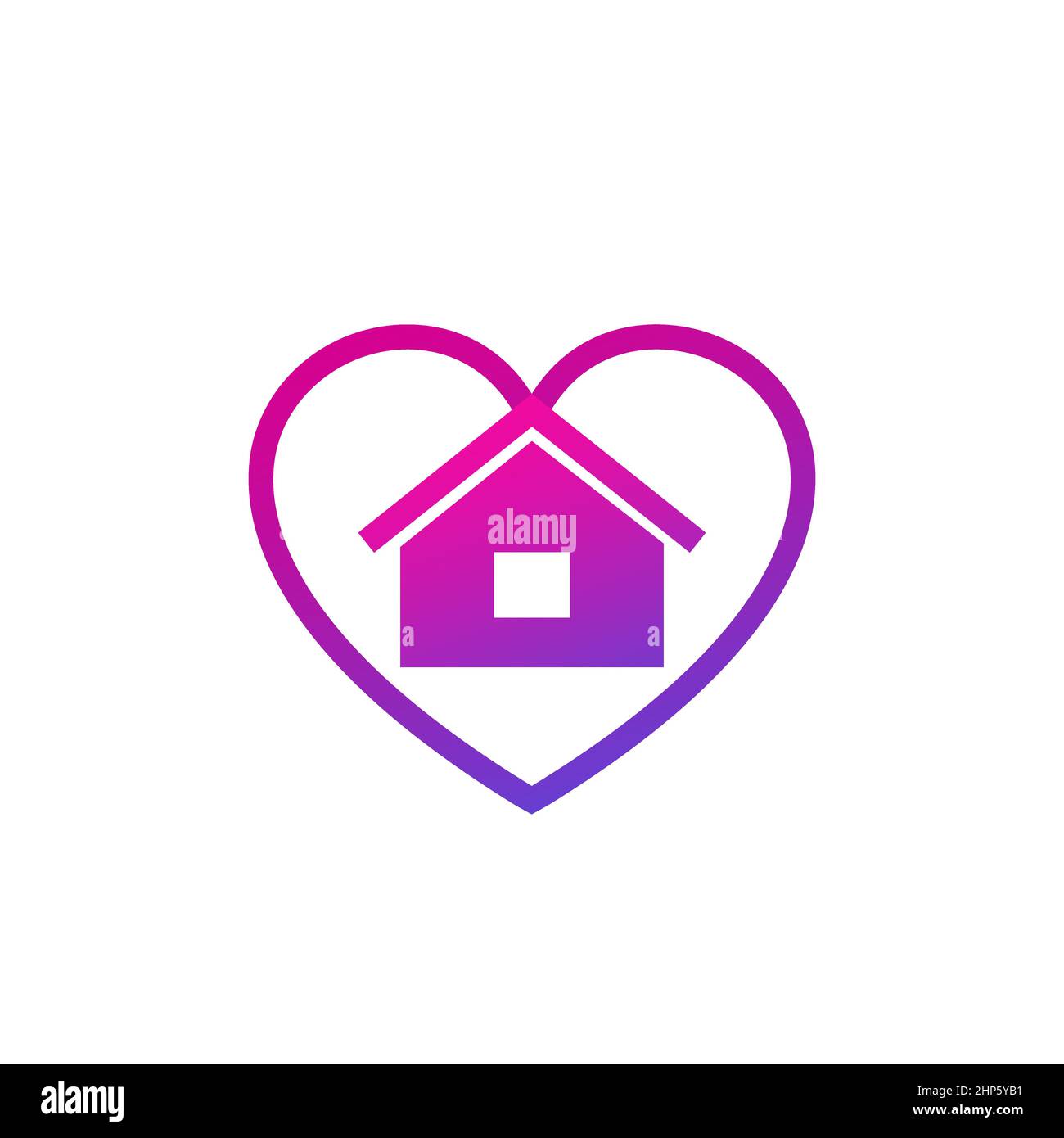 home and heart logo, vector design Stock Vector Image & Art - Alamy