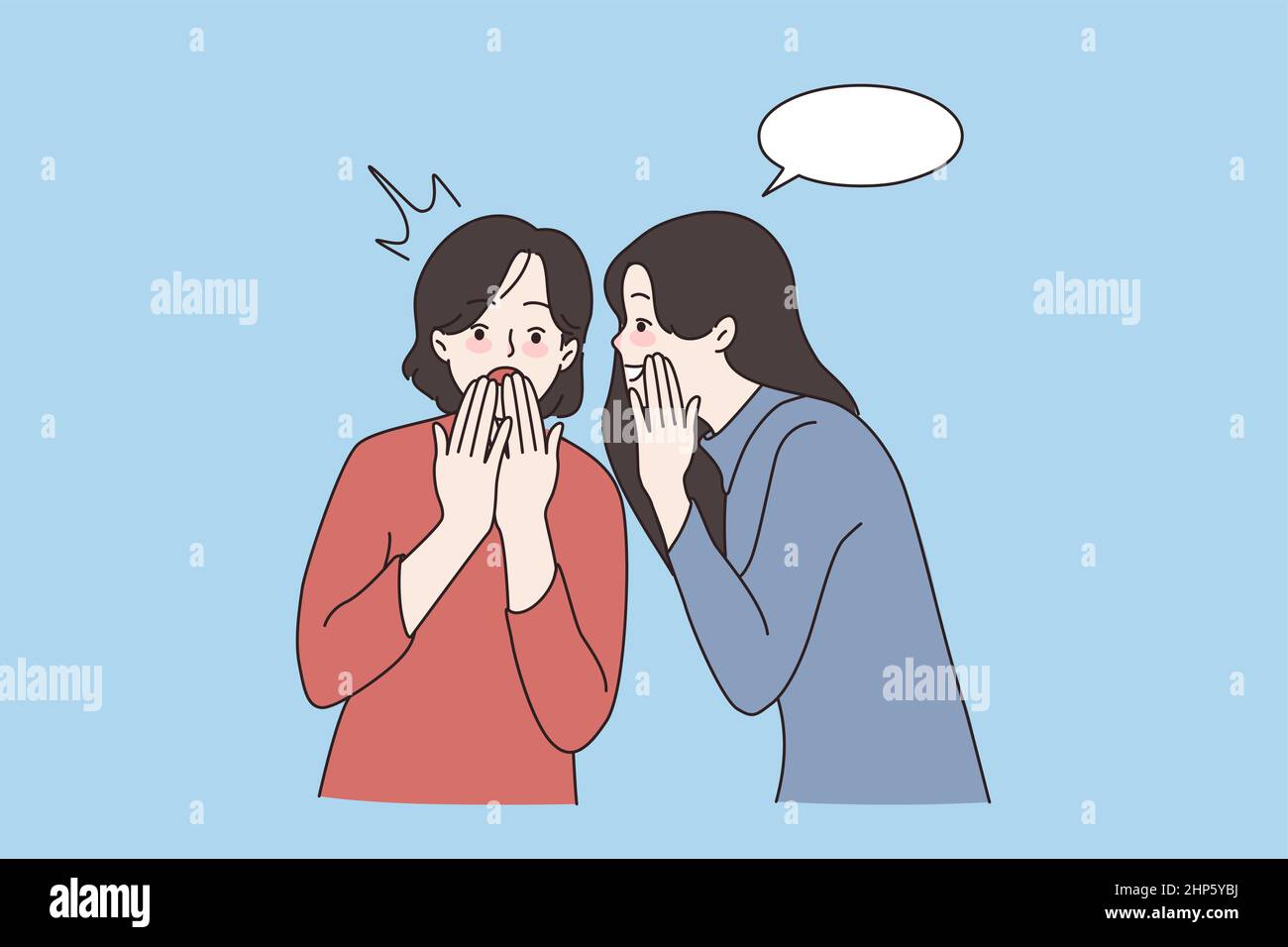 Woman whisper ear Stock Vector Images - Alamy