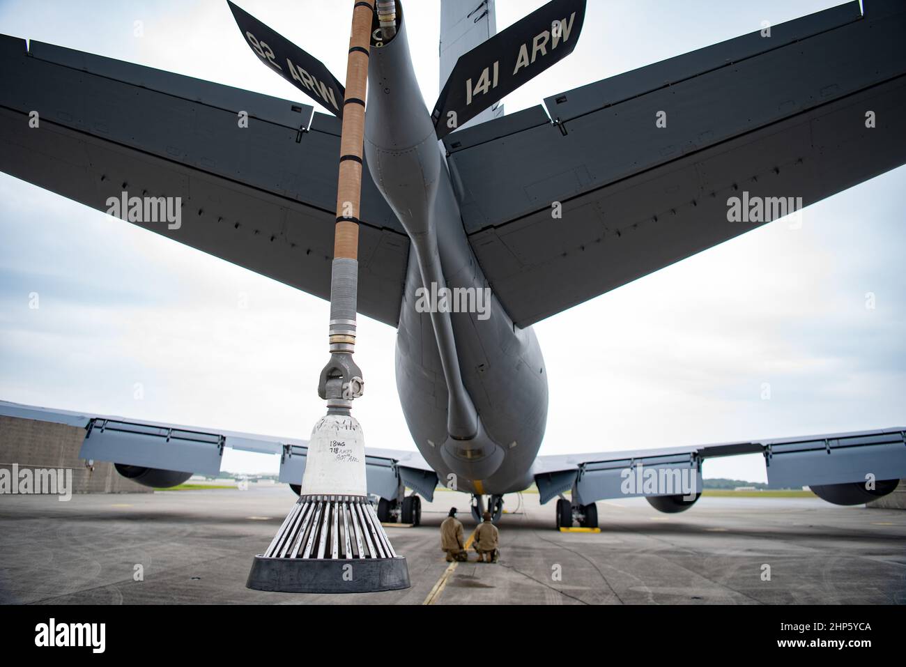 U.S. Airmen from the 909th Aircraft Maintenance Unit perform pre-flight ...