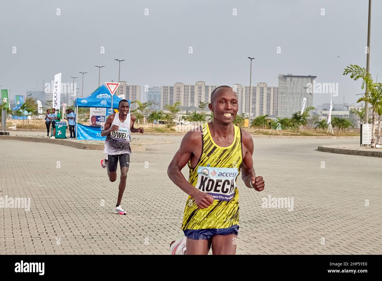 Athletes compete in the Access Bank Lagos City Marathon, a 42km Silver ...
