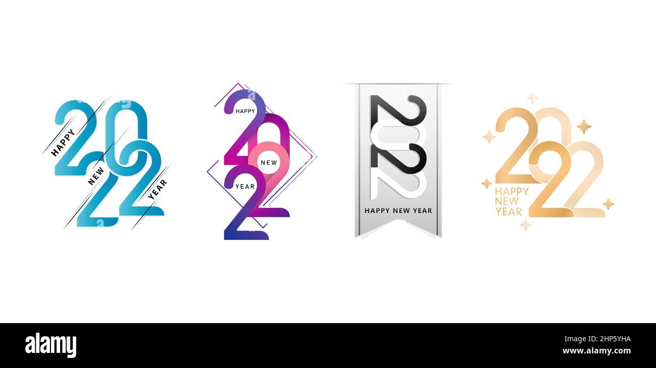 illustration of 2022 typeface, 2022 Typography concept with font number ...