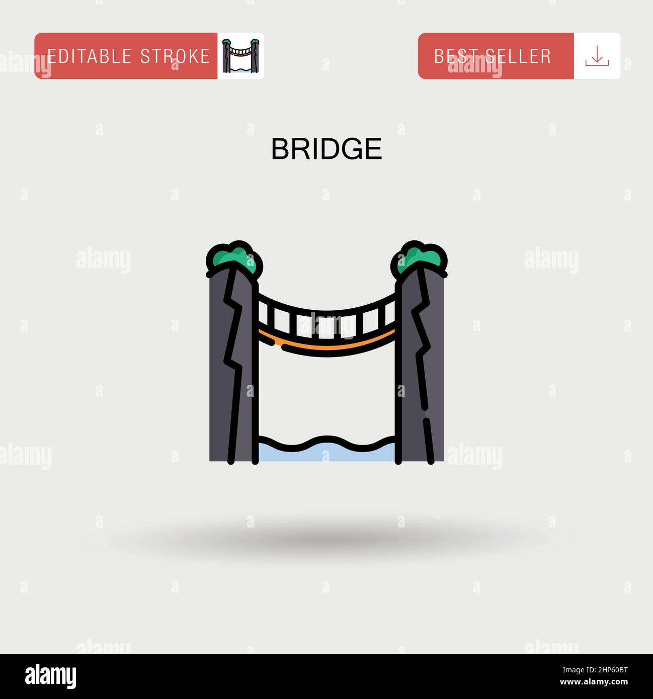Bridge Simple vector icon Stock Vector Image & Art - Alamy