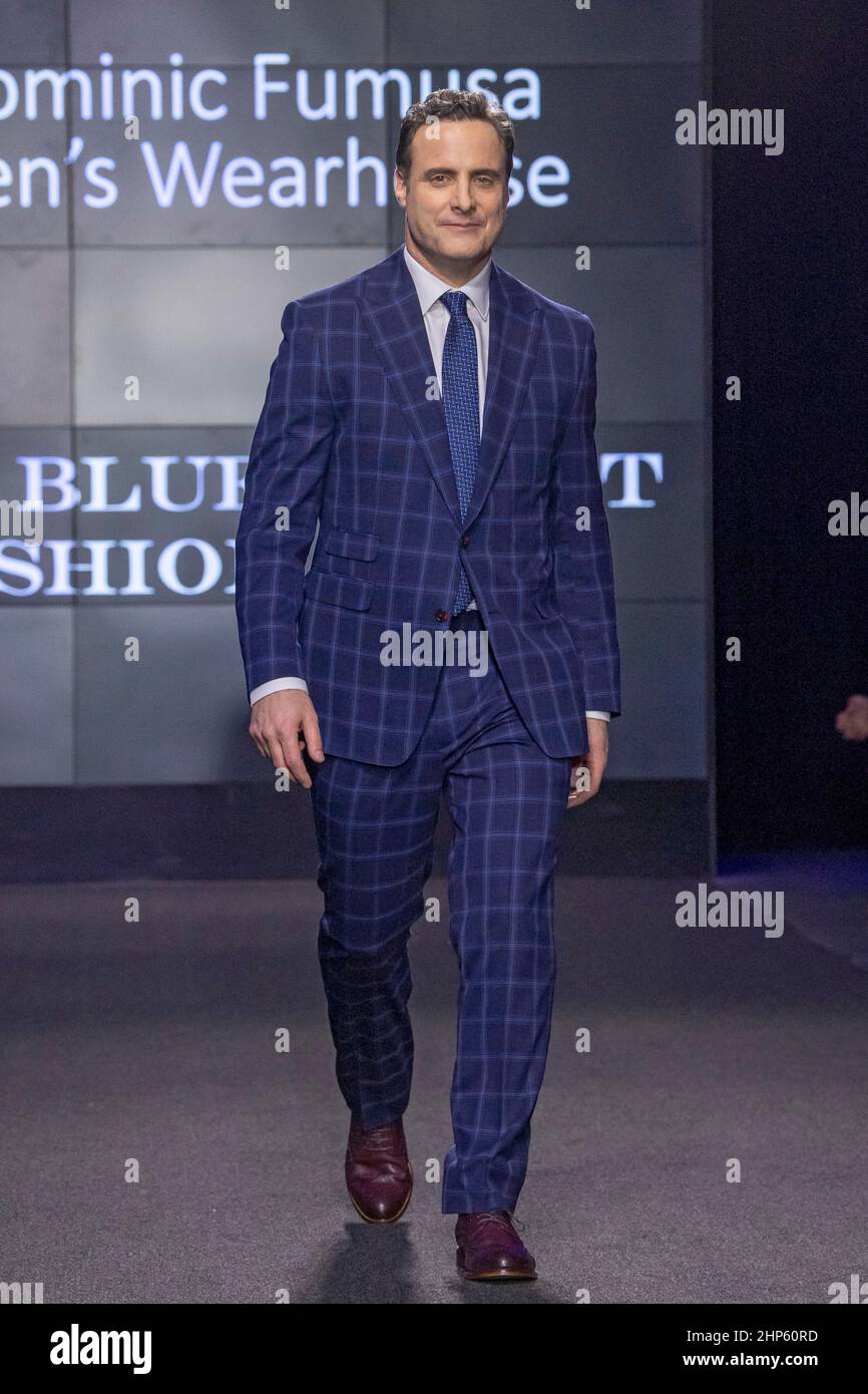 New York, United States. 17th Feb, 2022. Dominic Fumusa walks the ...
