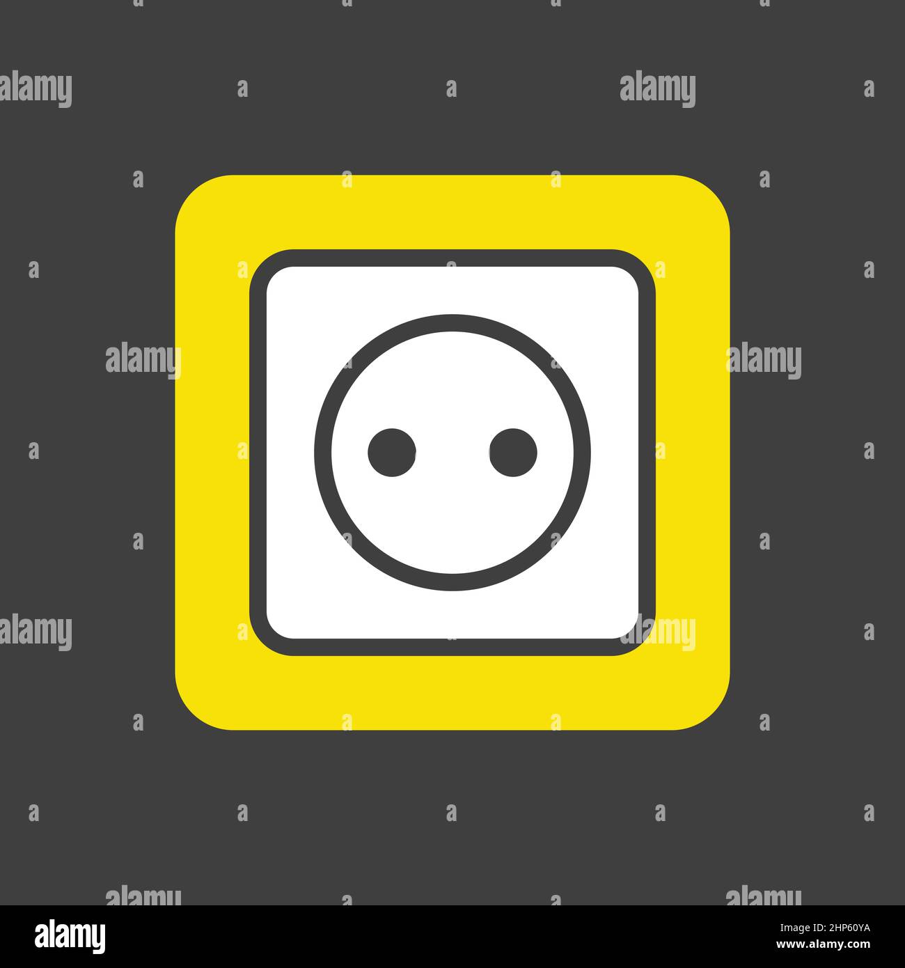 Black electric socket cover Stock Vector Images - Alamy