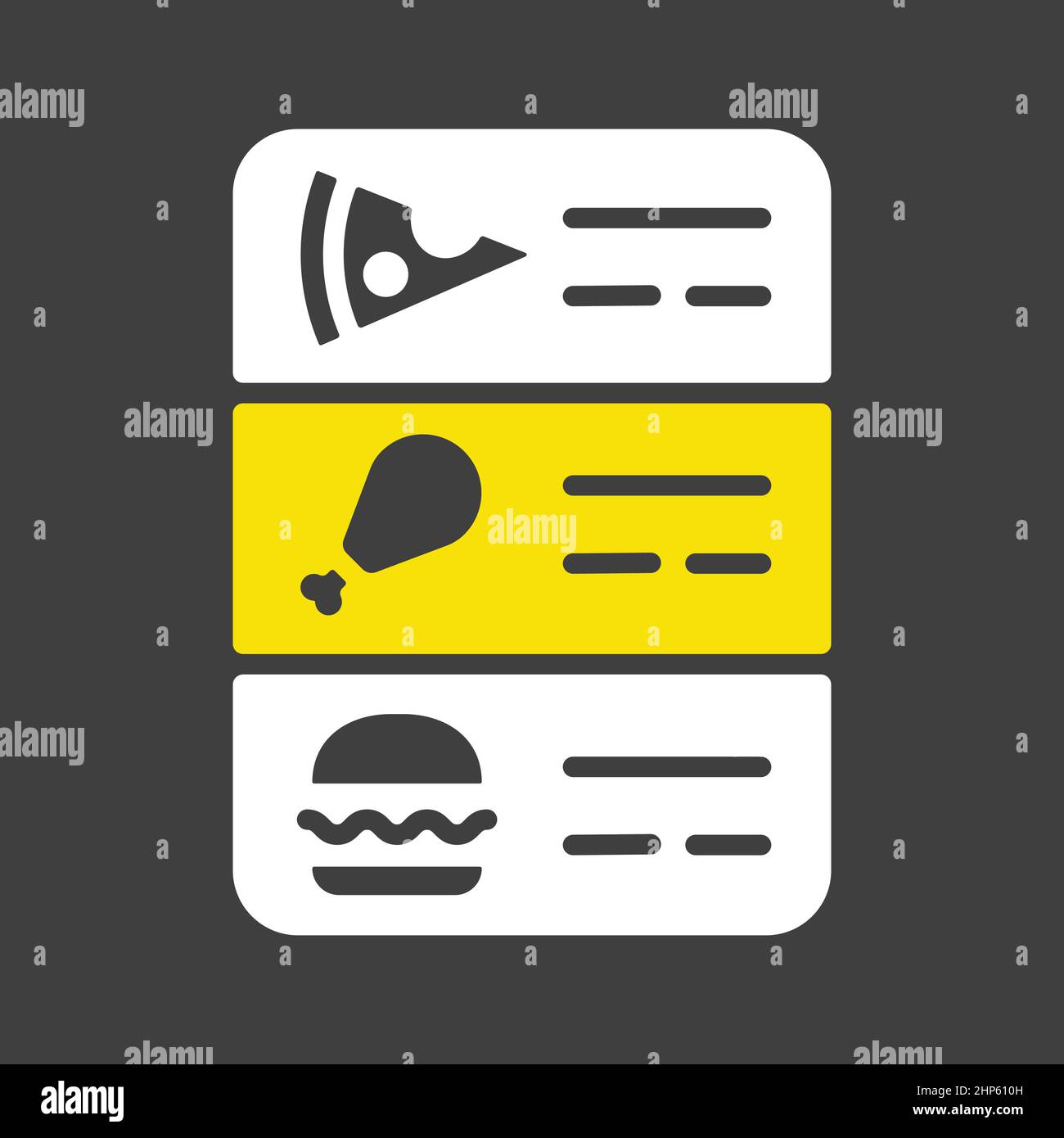 Online food menu vector icon. Delivery sign Stock Vector Image & Art ...