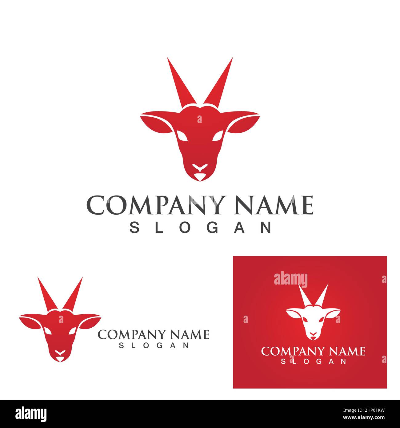 Goat head logo hi-res stock photography and images - Alamy