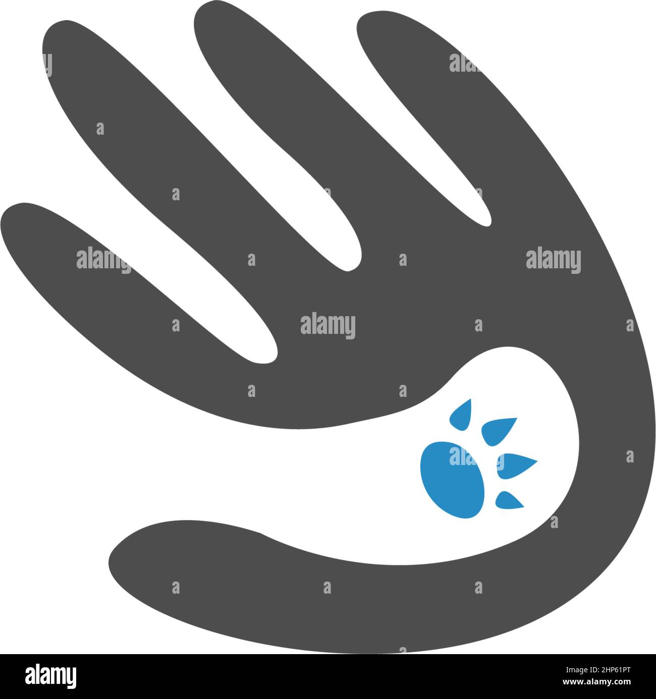 Hand icon logo flat design template Stock Vector Image & Art - Alamy