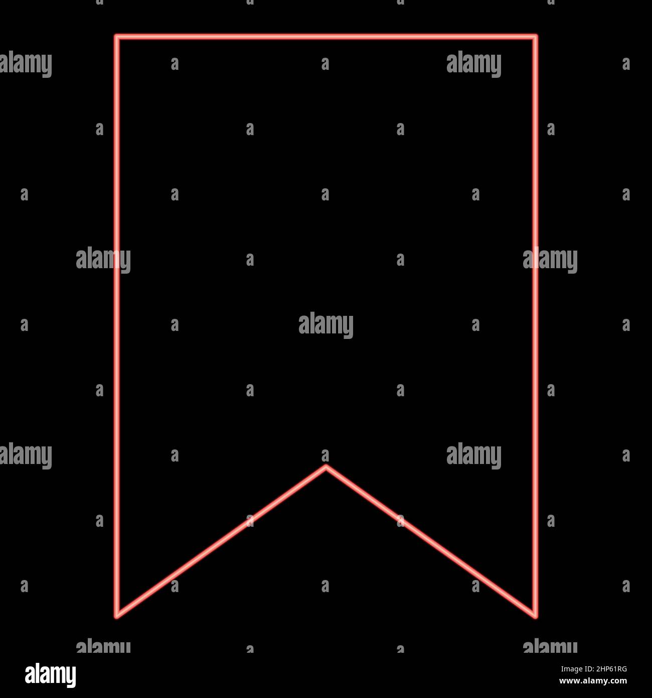 Neon bookmark red color vector illustration flat style image Stock ...