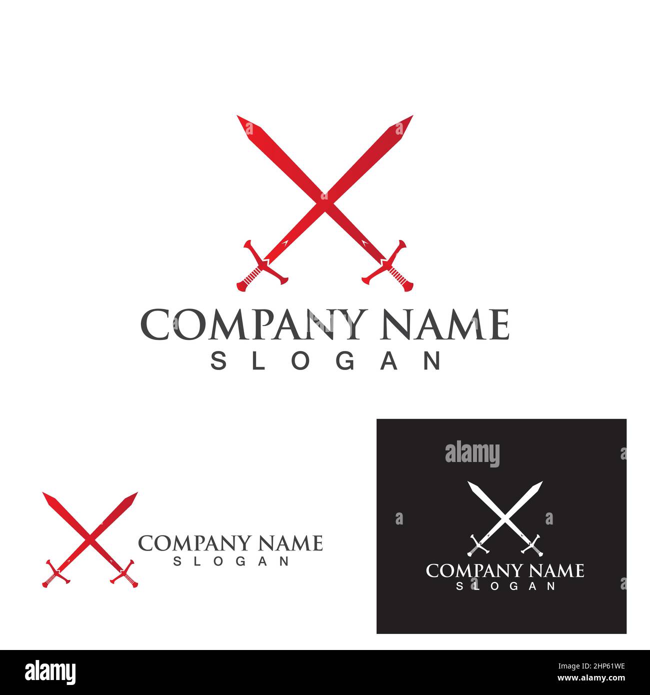 Sword logo hi-res stock photography and images - Alamy