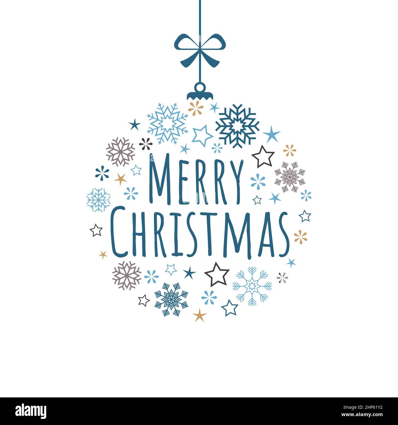 Blue christmas bauble hanging Stock Vector Images - Alamy