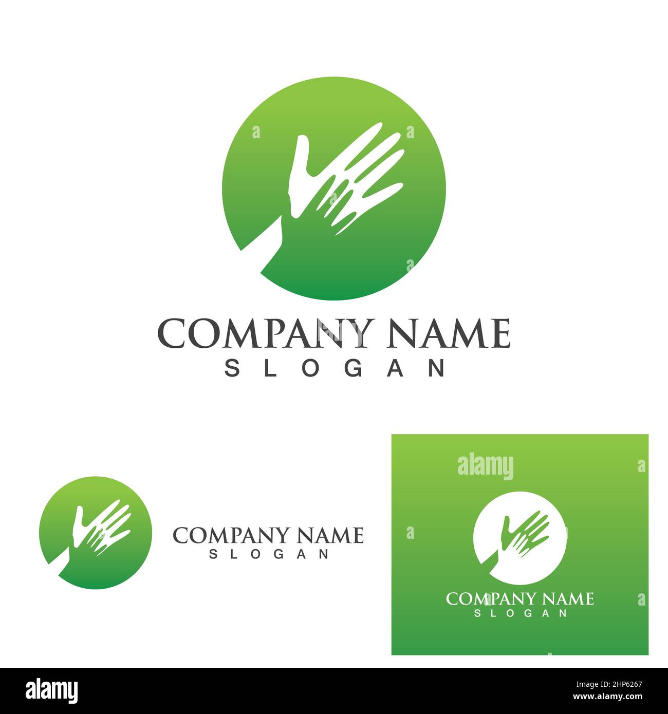 Hand hope logo vector set Stock Vector Image & Art - Alamy