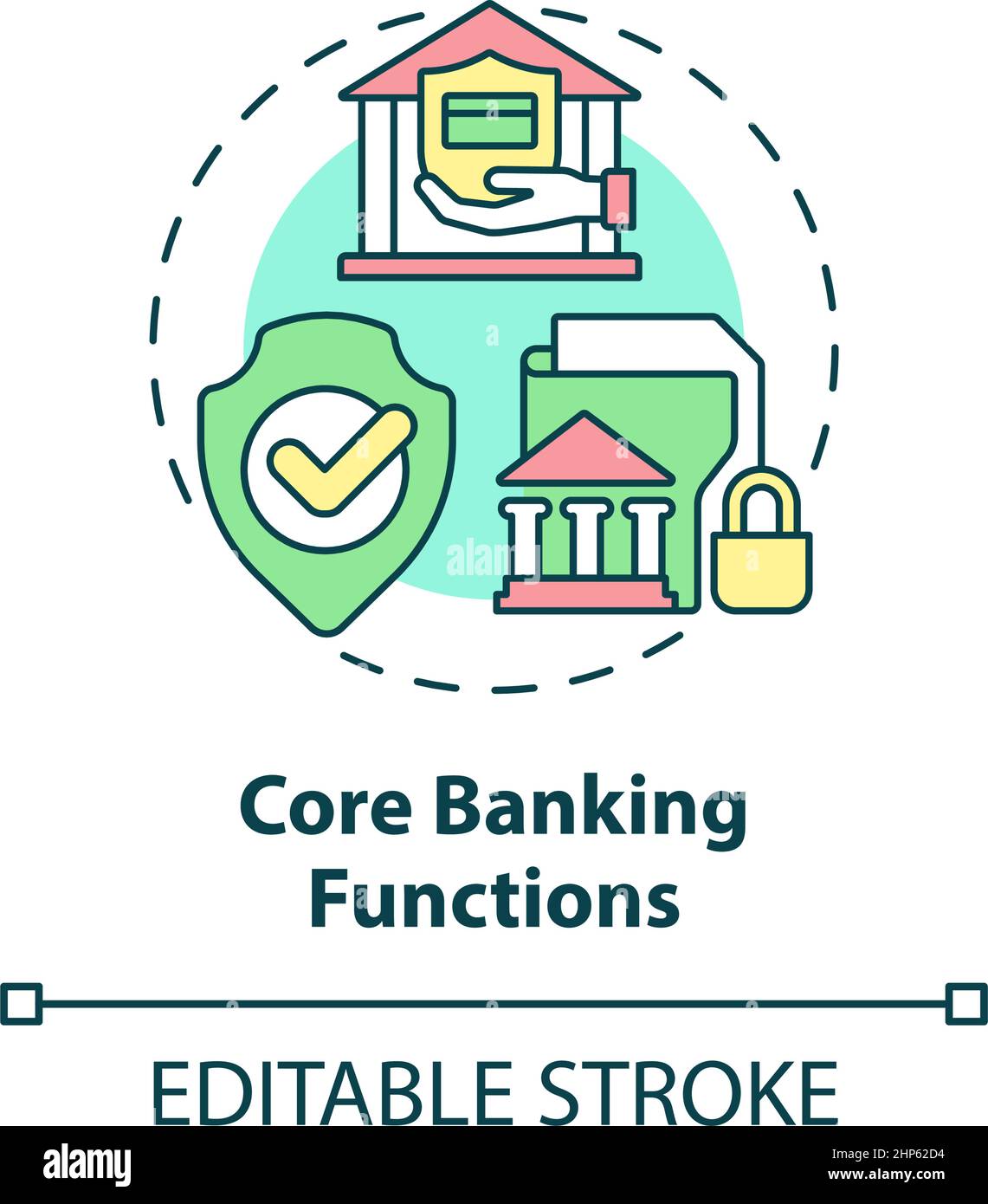 Core banking functions concept icon Stock Vector Image & Art - Alamy