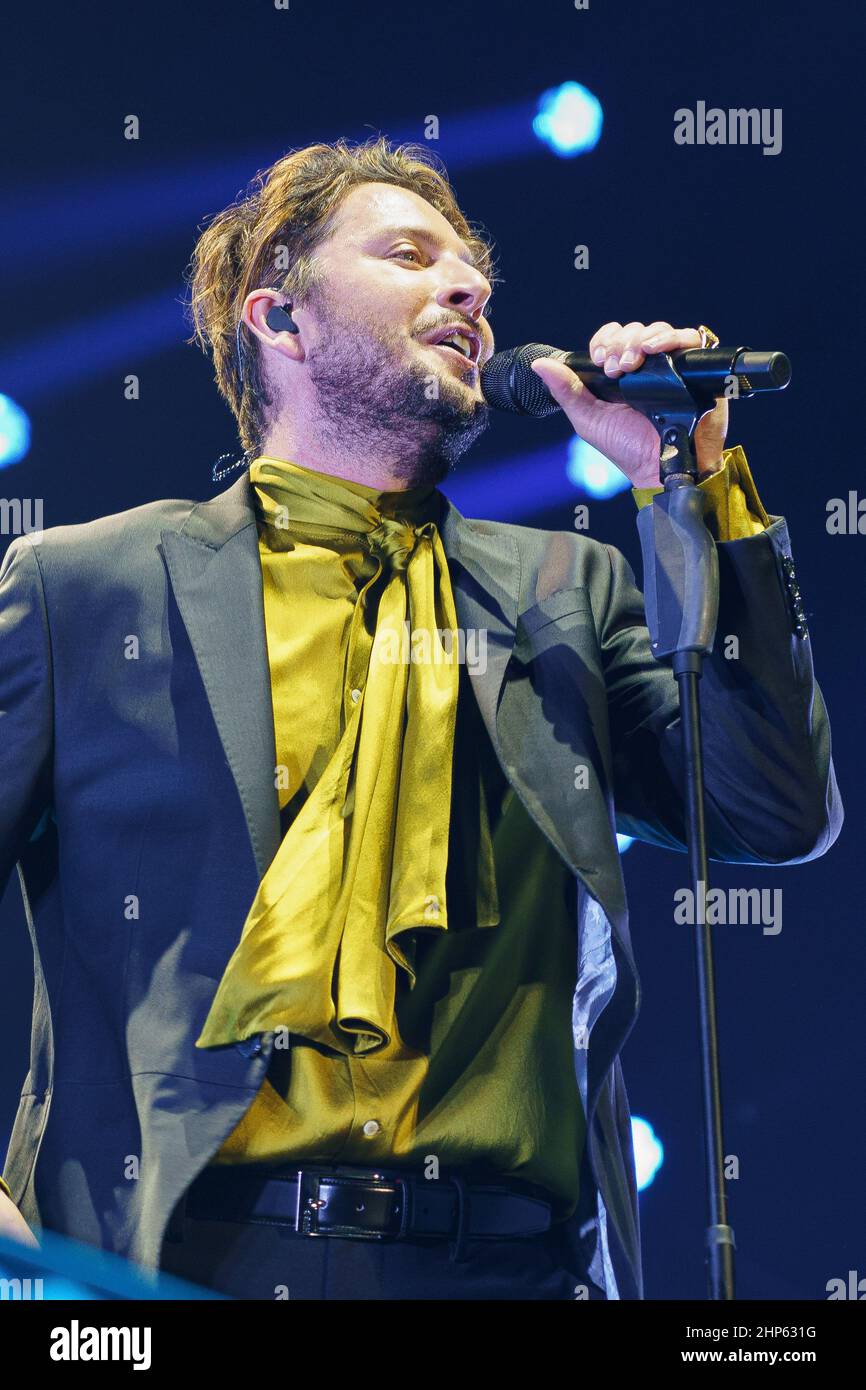 Madrid, Spain. 18th Feb, 2022. Spanish singer Manuel Carrasco performs ...