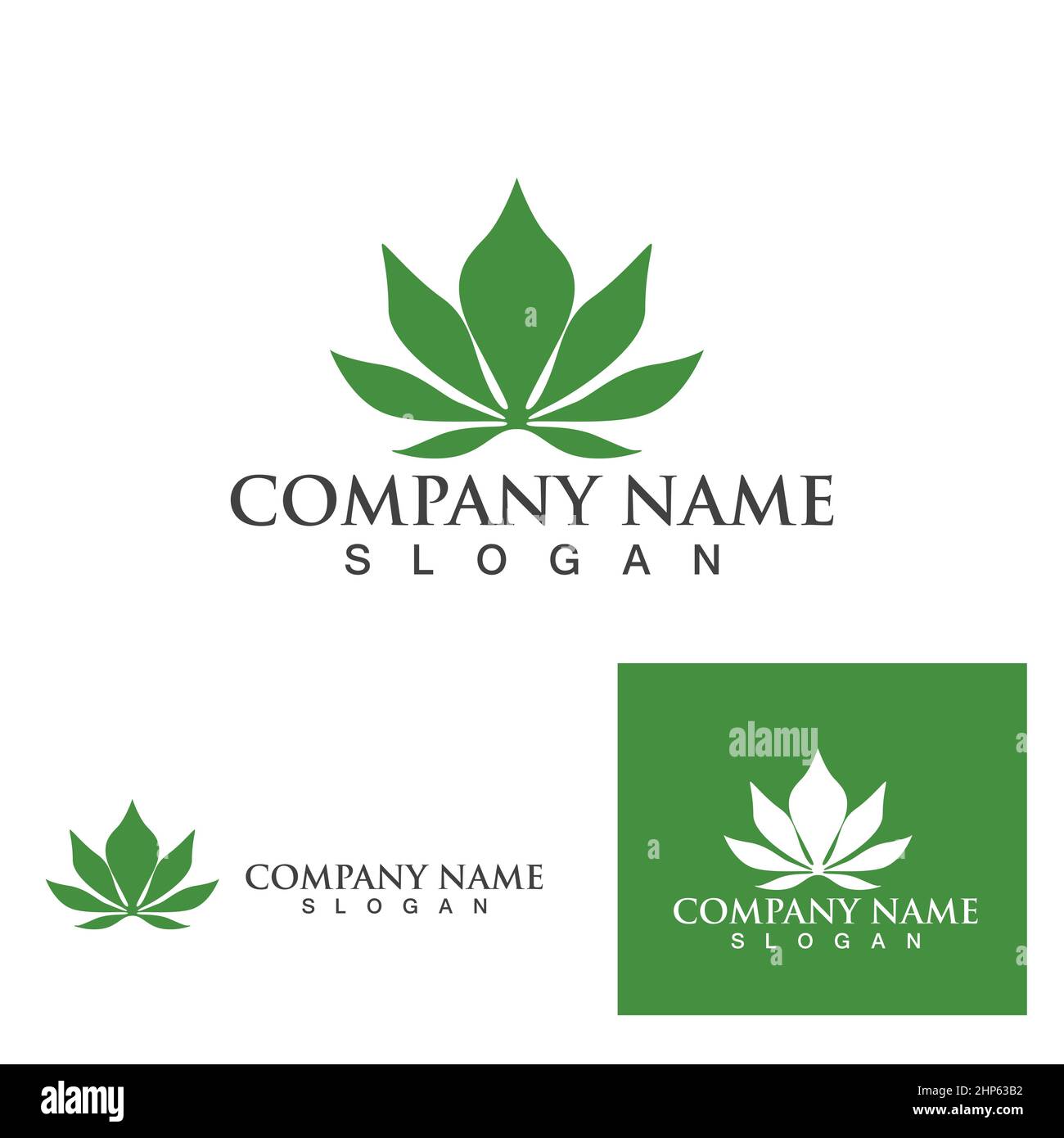 Cannabis leaf logo and symbol vector template Stock Vector Image & Art ...