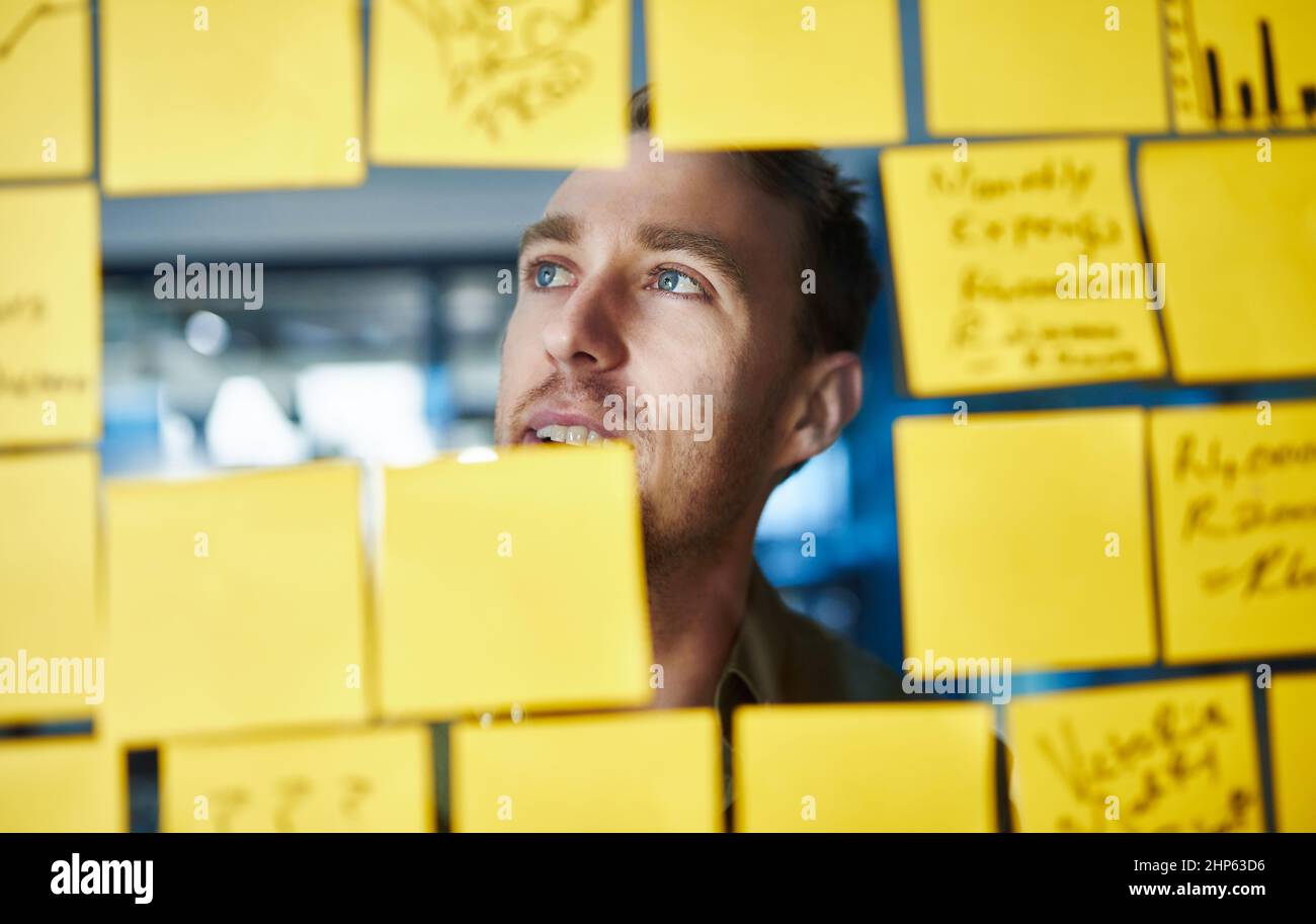 Man sticky notes face hi-res stock photography and images - Alamy