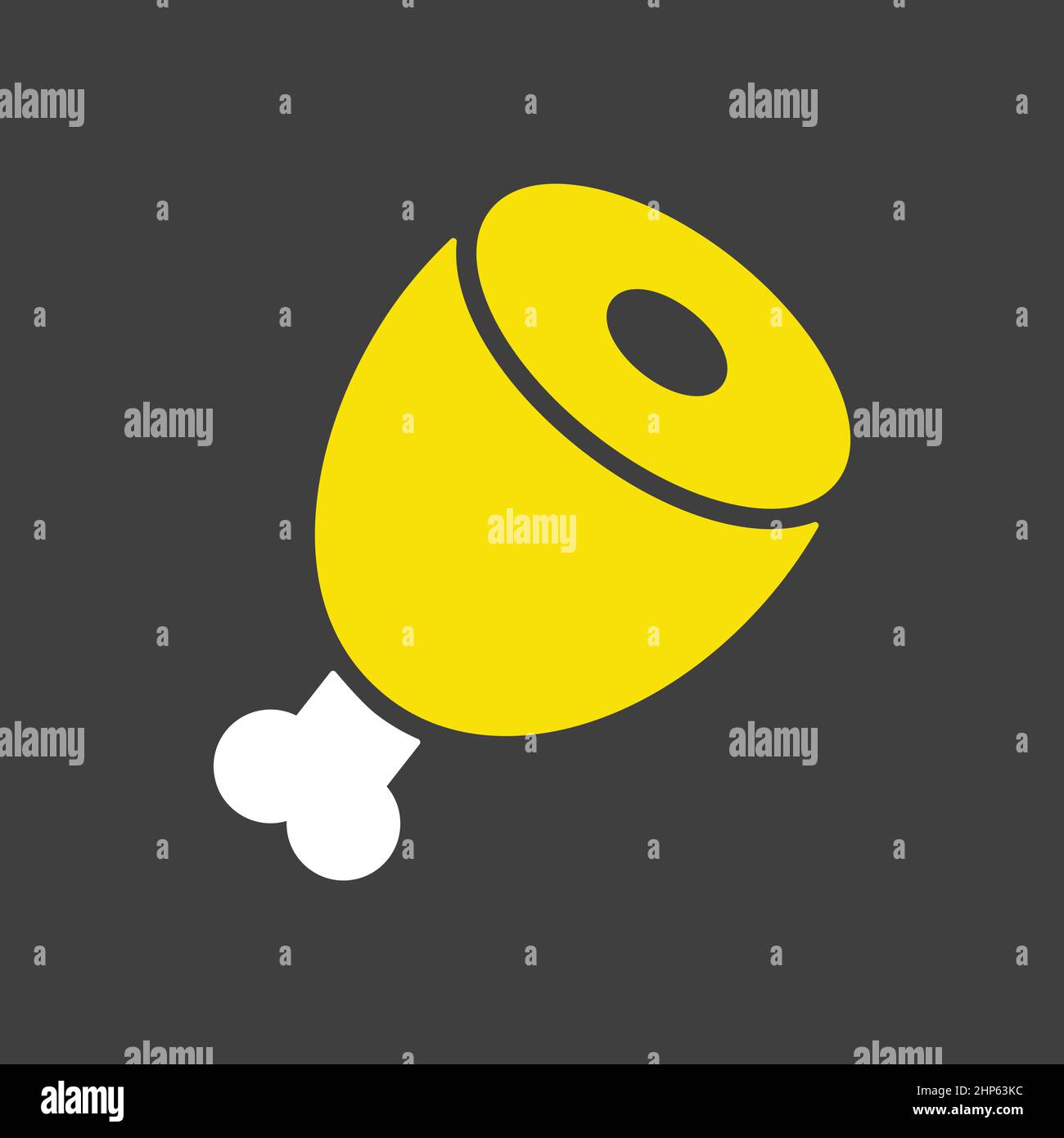 Meat leg icon black Stock Vector Images - Alamy