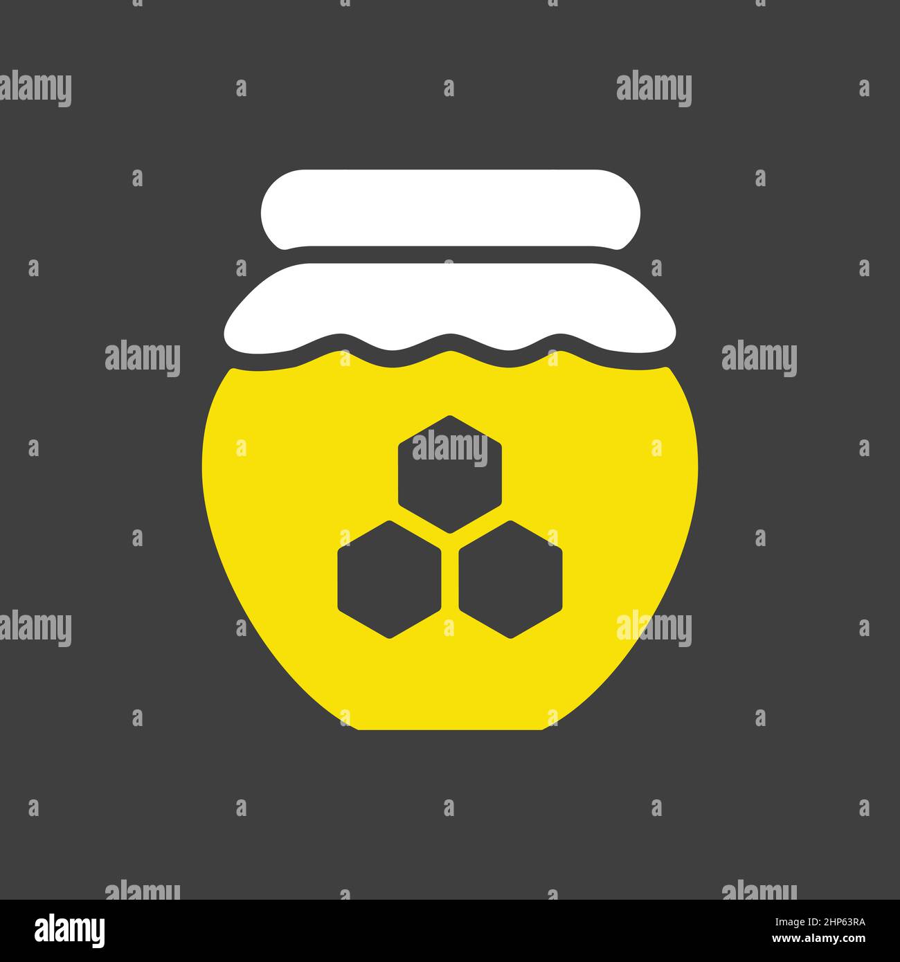 Jar with honey vector icon. Farm animal sign Stock Vector Image & Art ...