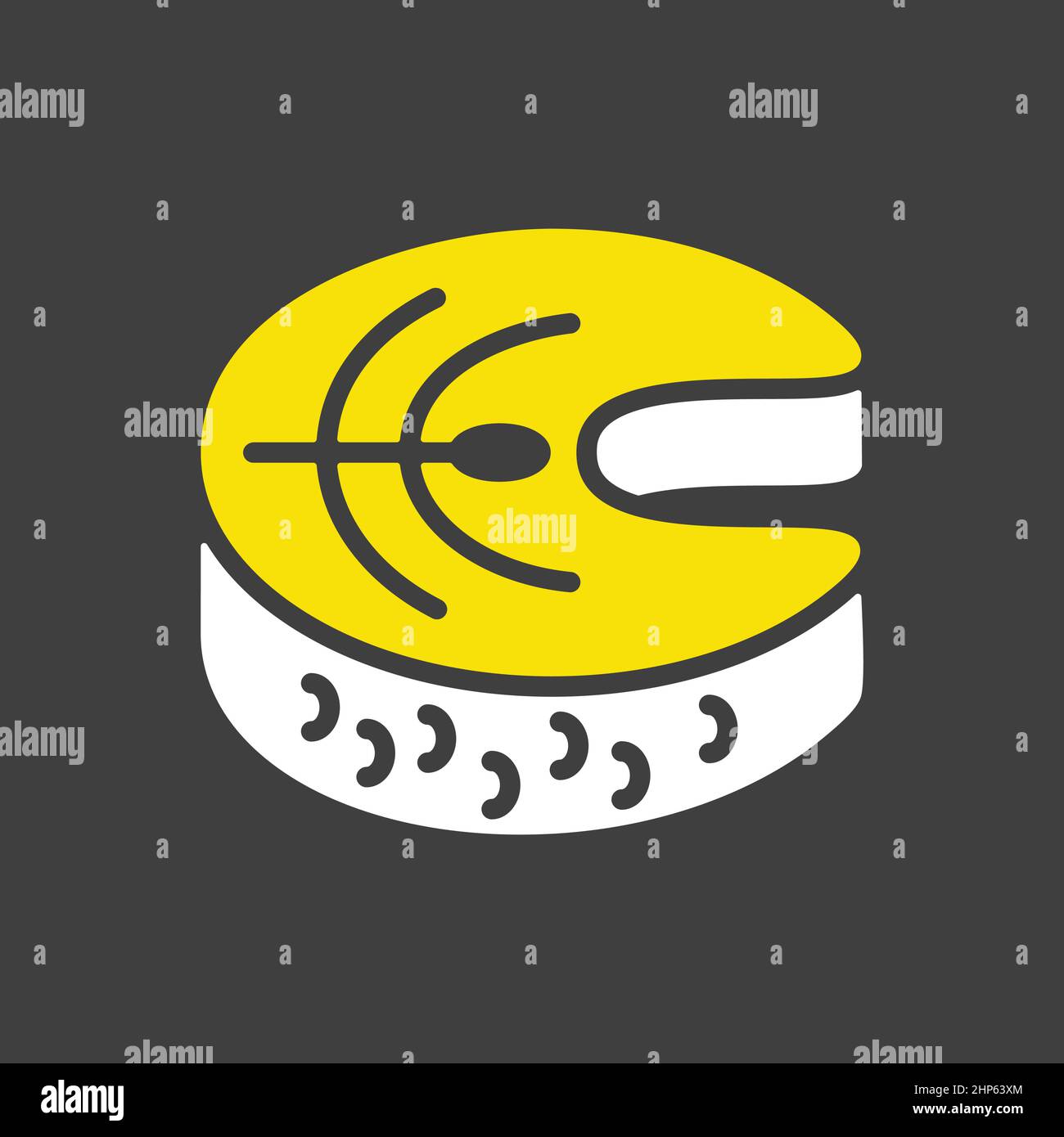 Slice fish grilled icon Stock Vector Images - Alamy