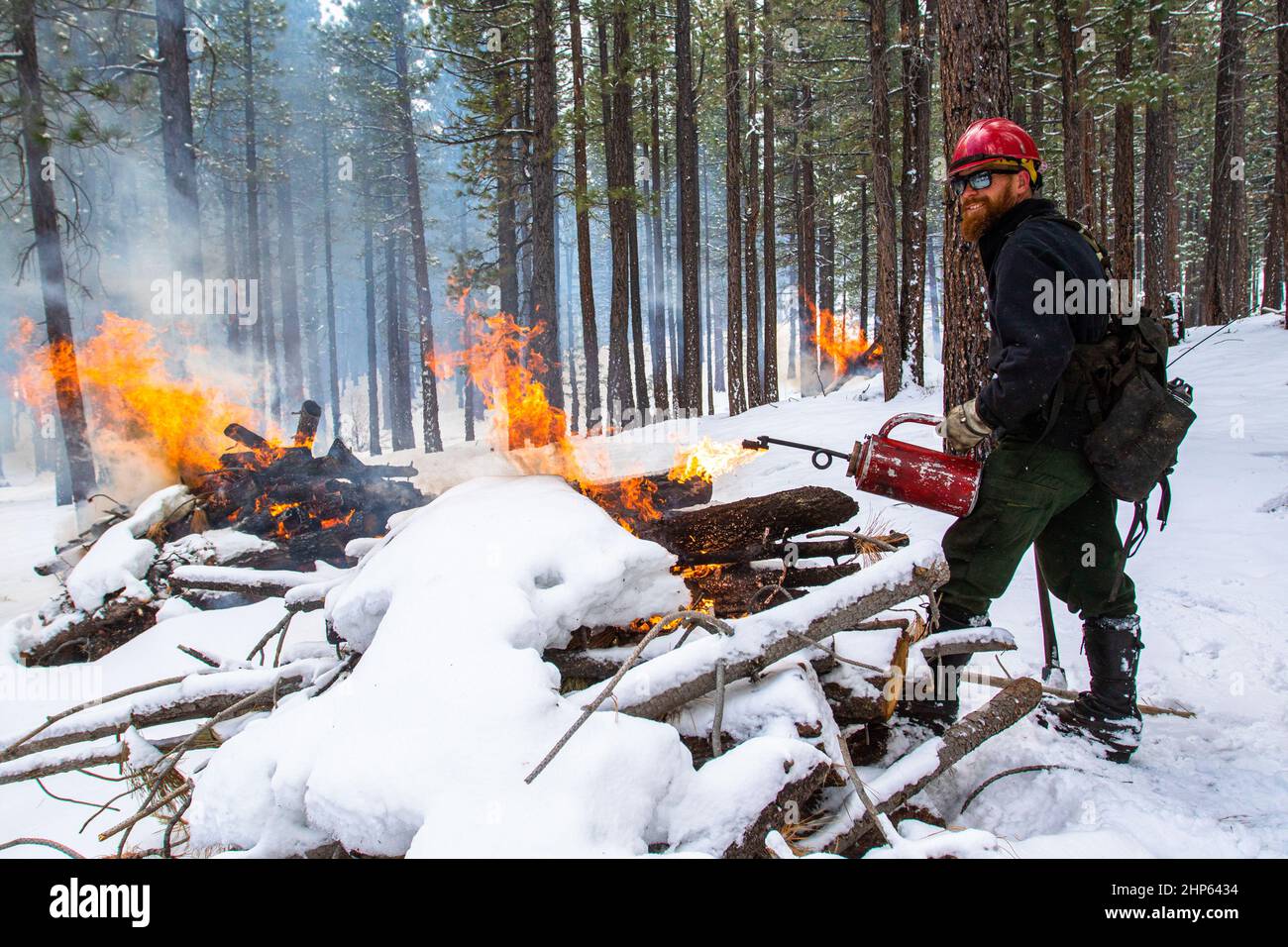 Verdi, United States. 15th Feb, 2022. Christian Wooster uses a drip ...