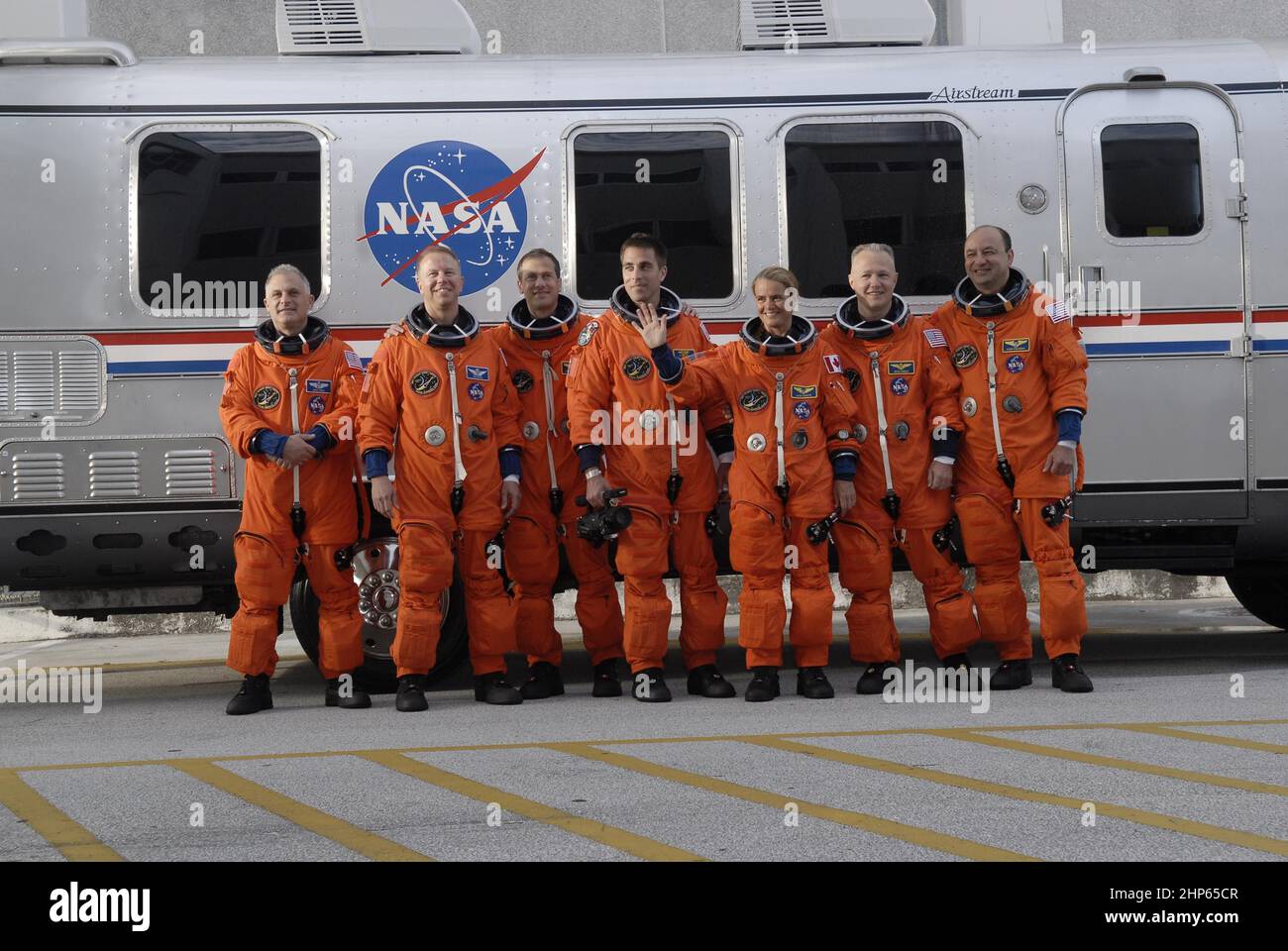 From left are Mission Specialists Dave Wolf, Tim Kopra, Tom Marshburn ...