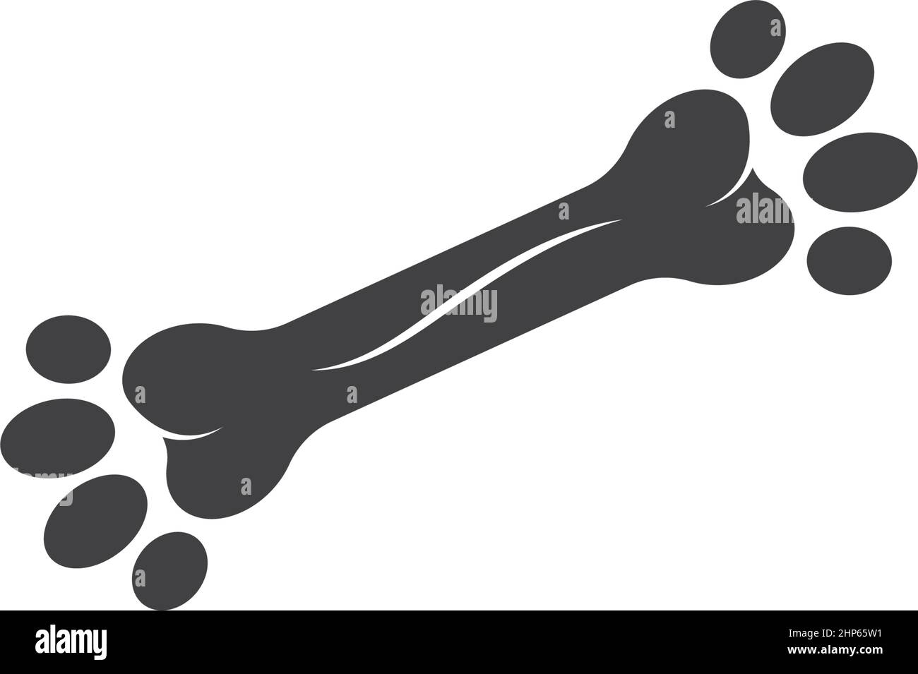 paw bone vector icon of pet illustration design Stock Vector Image ...
