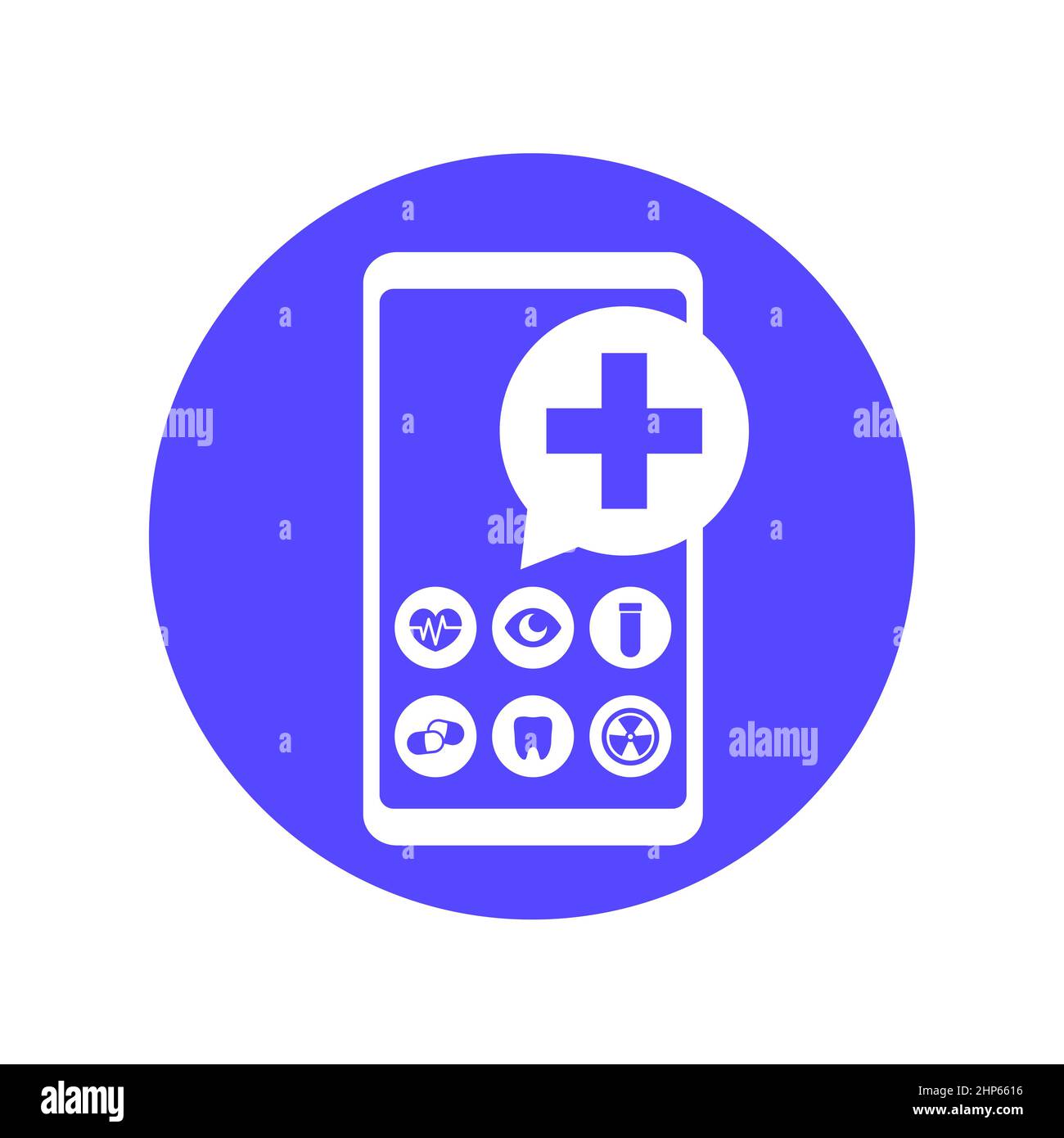 Telemedicine, online medical consultation icon Stock Vector Image & Art ...