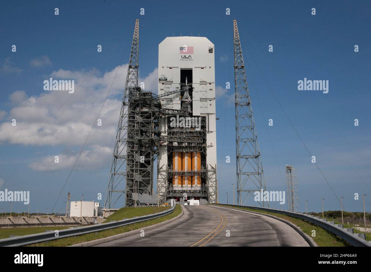 With access doors at Space Launch Complex 37 opened, the Orion and ...
